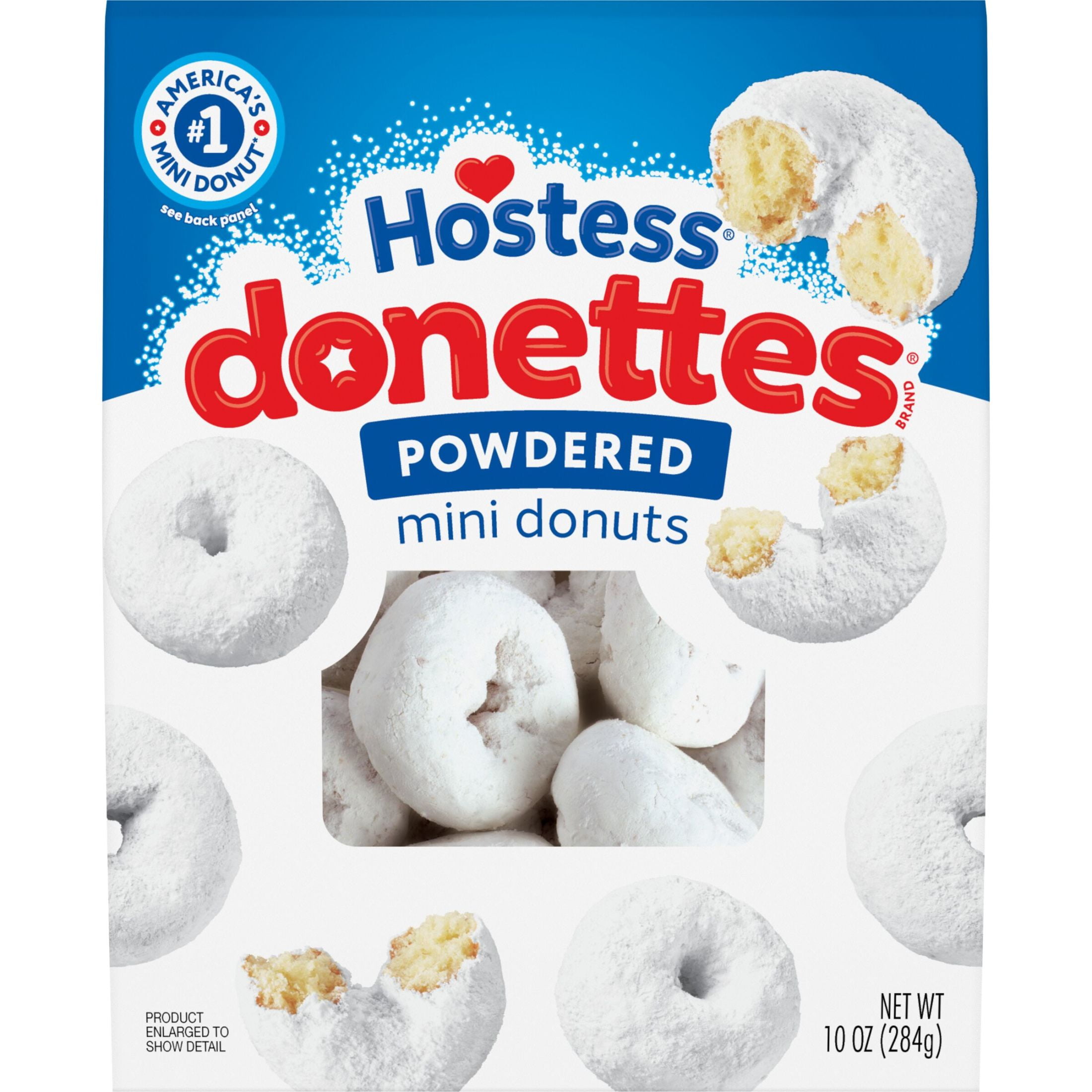 HOSTESS Assorted DONETTES, Powdered Sugar Mini Donuts - 10 oz Bag ...