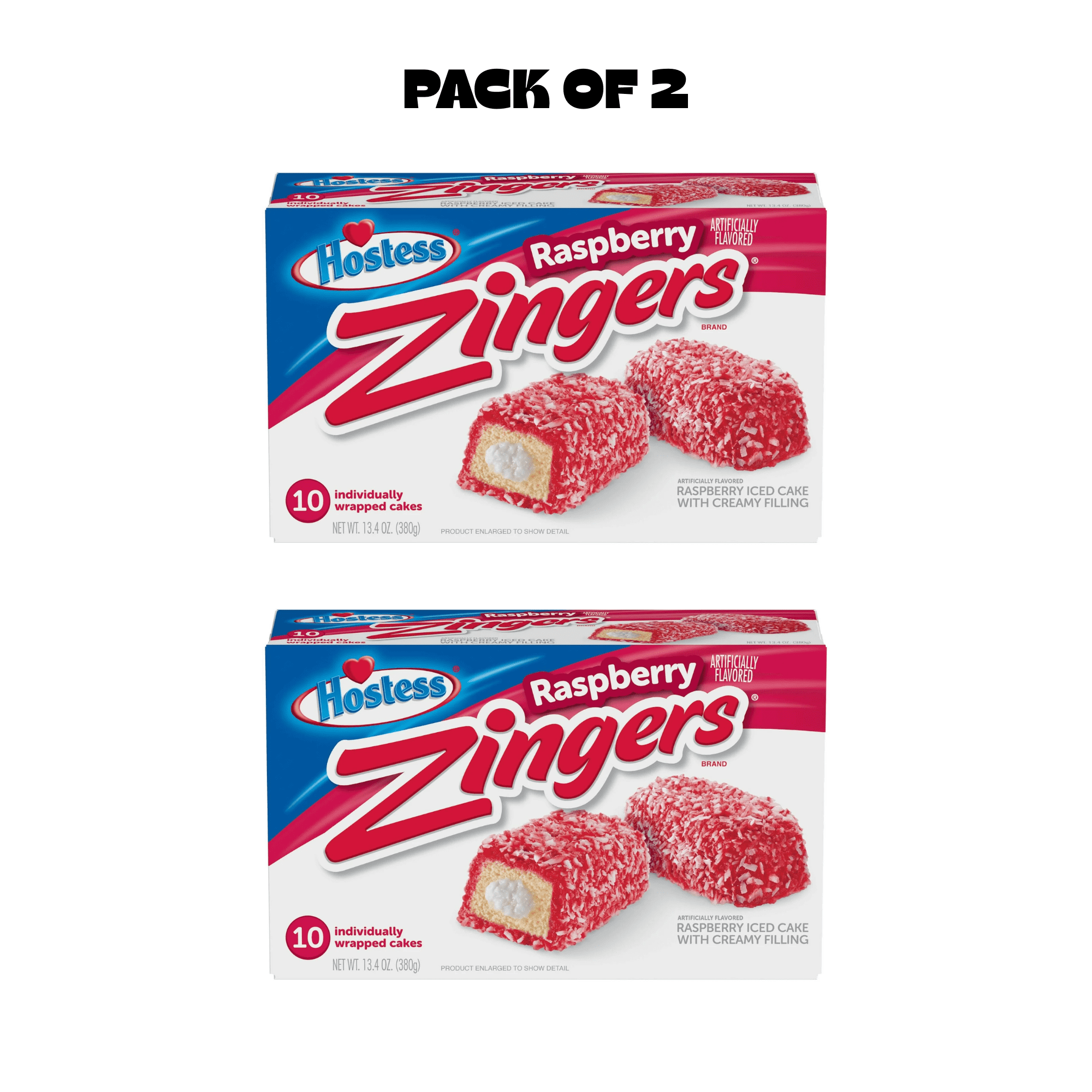 HOSTESS Raspberry ZINGERS, 10 Count , 13.40 oz(2 PACK) - Walmart.com