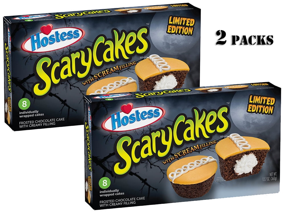 HOSTESS SCARYCAKES Cup Cakes, Limited Edition 8 Count, 12.7 oz (2 Packs ...
