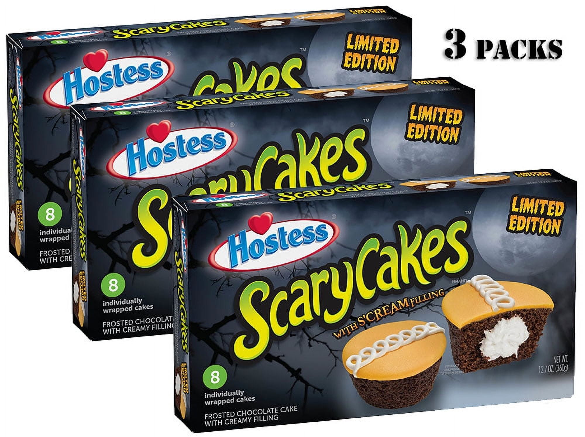HOSTESS SCARYCAKES Cup Cakes, Limited Edition, 8 Count, 12.7 oz (3 ...