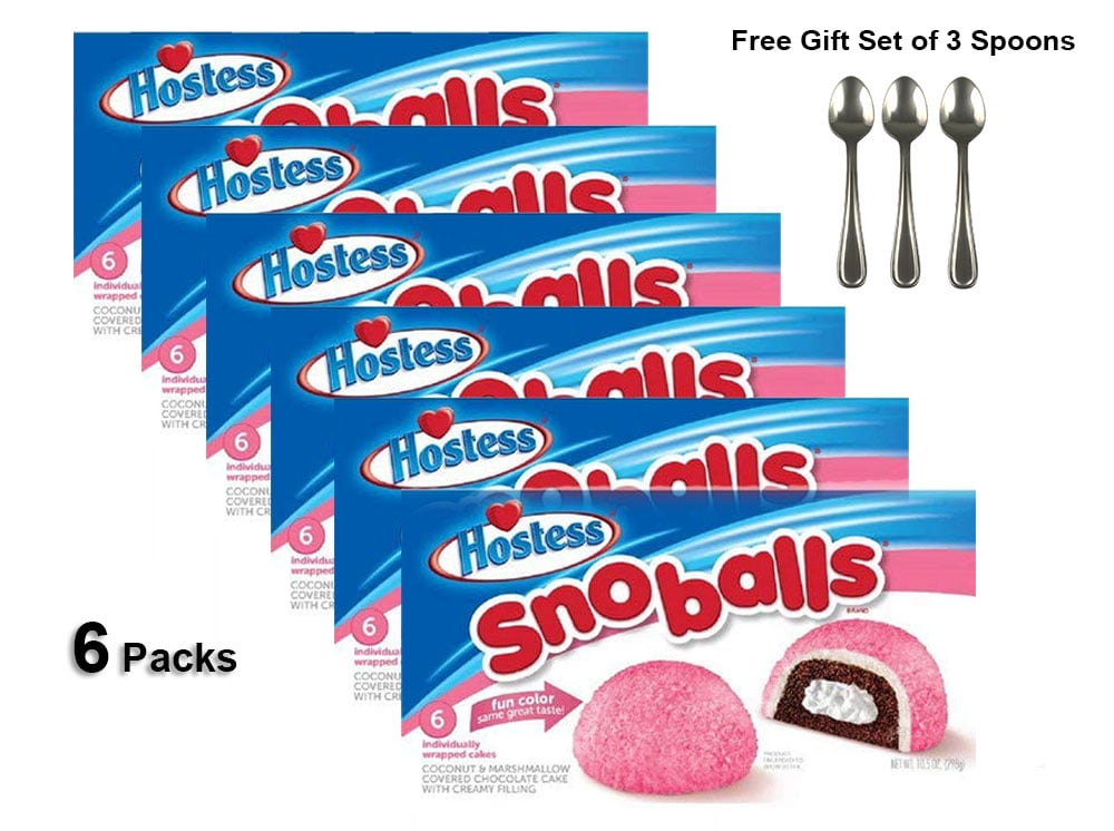 HOSTESS SNOBALLS, Coconut-Covered Chocolate Cake, Creamy Filling, 6 ...