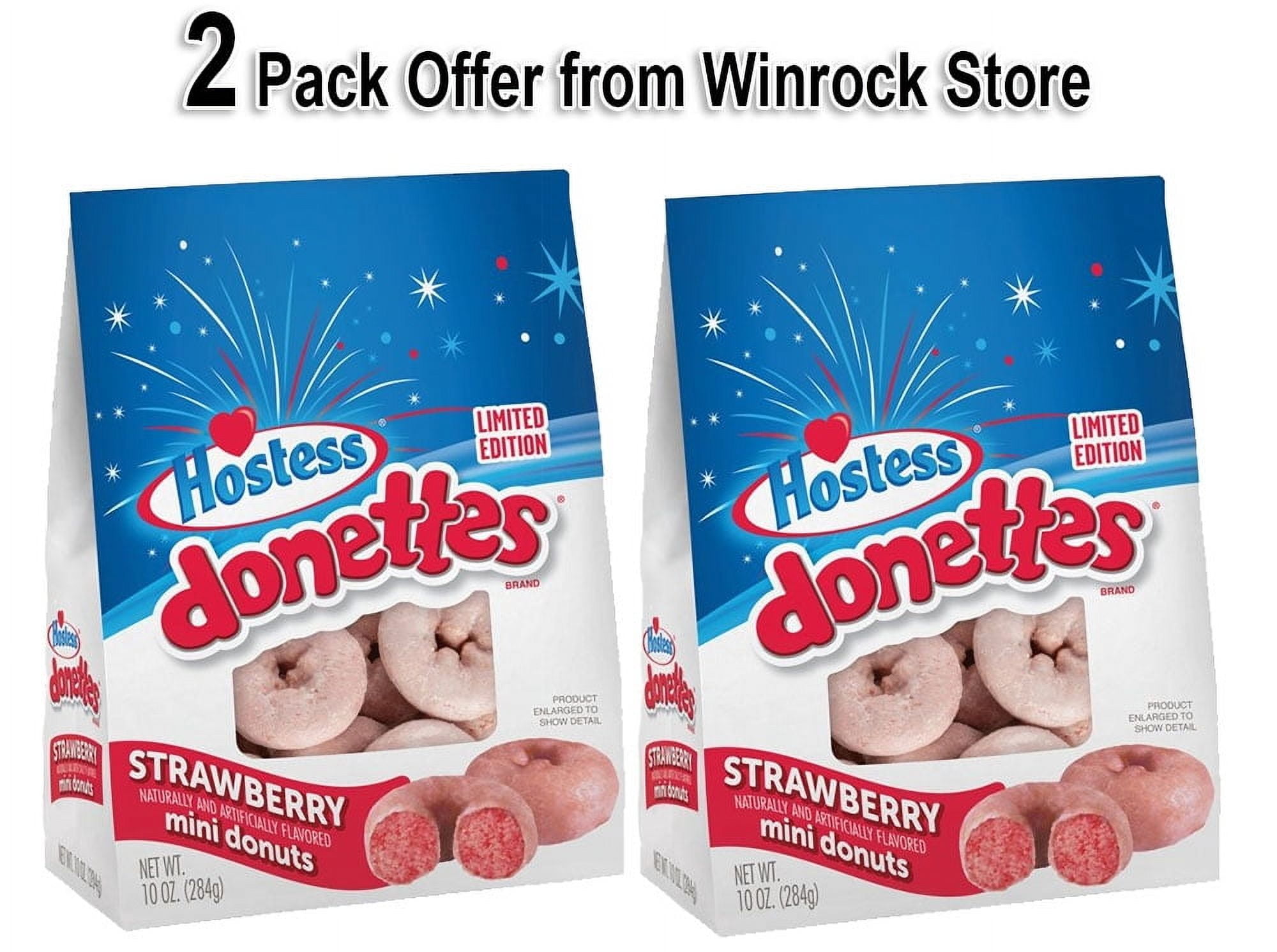 HOSTESS Strawberry Naturally & Artificially Flavored DONETTES, Limited ...