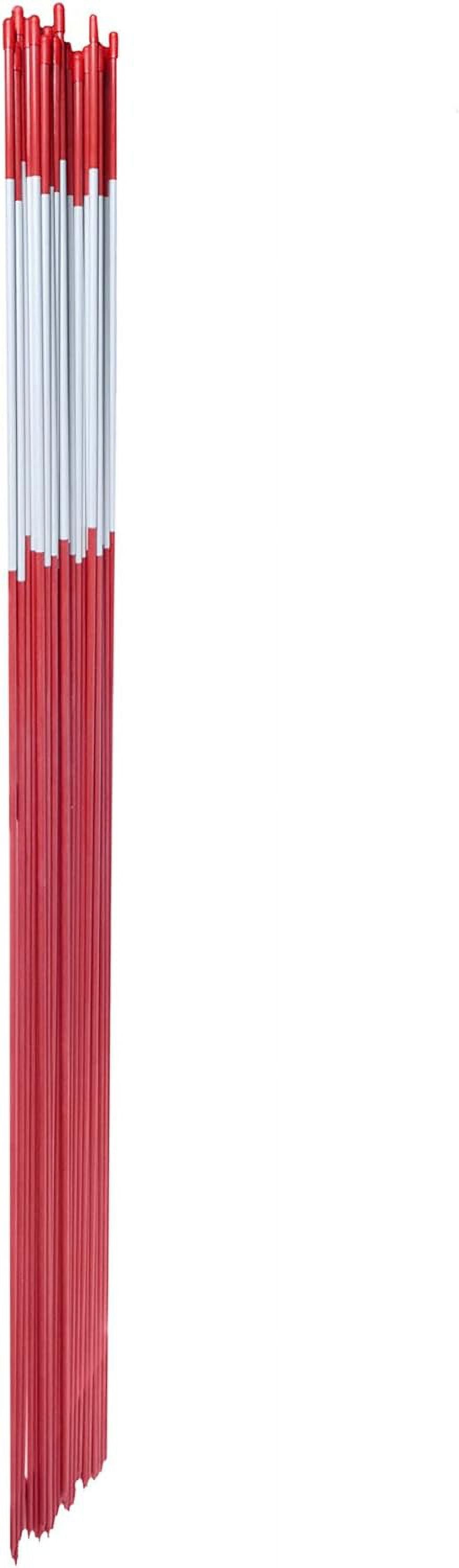 HOSTIC 48-inch Fiberglass Driveway Reflector Safety Marker Red ...