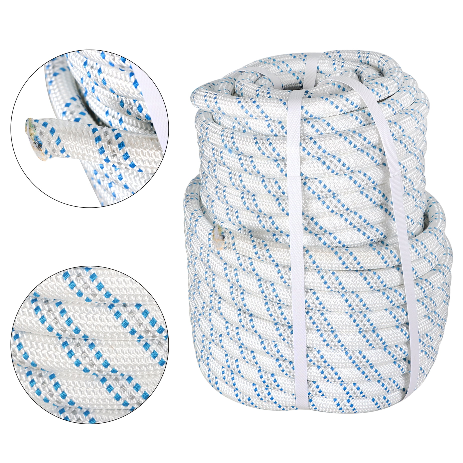 HOSTIC 3/4" x 150' Double Braid Polyester Low-stretch Rope Rigging Line ...