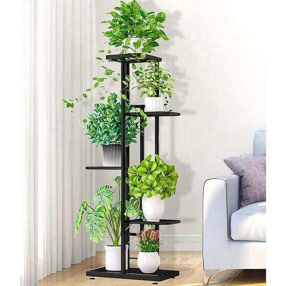 【HOSTK】5 Tier Black Metal Plant Stand Multi-Purpose Flower Pot Holder ...