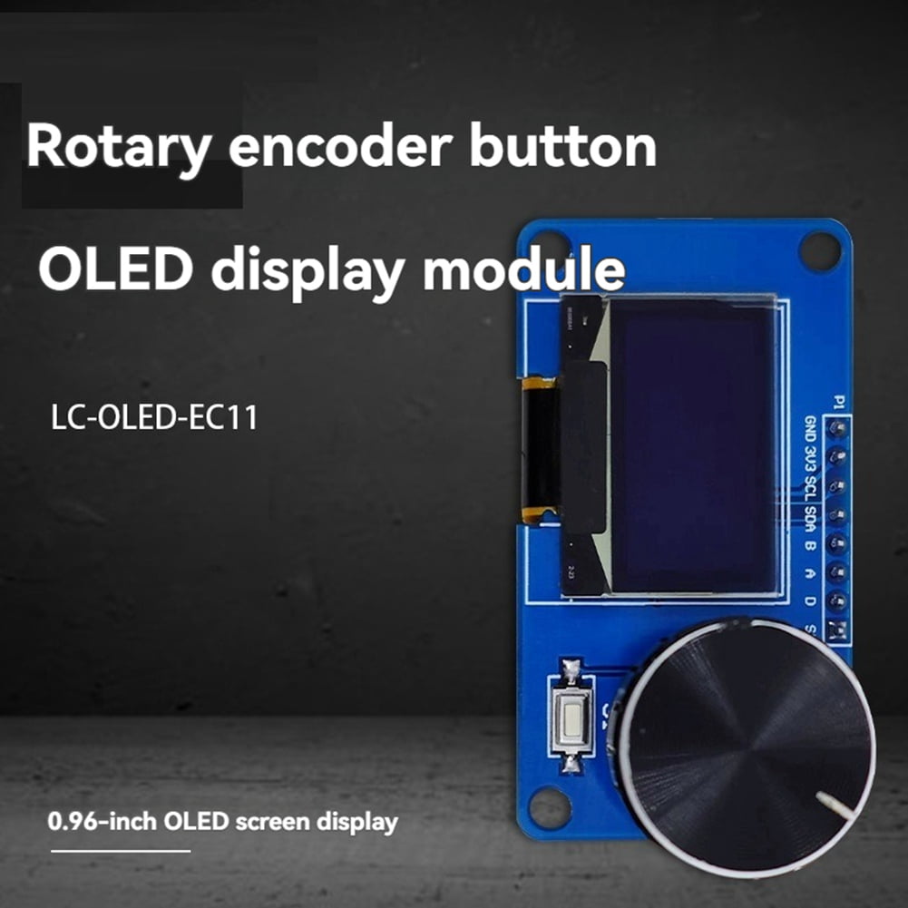 HOT! 0.96 Inch OLED Display Module with Buttons EC11 Rotary Encoder IIC Interface LCD Screen ...