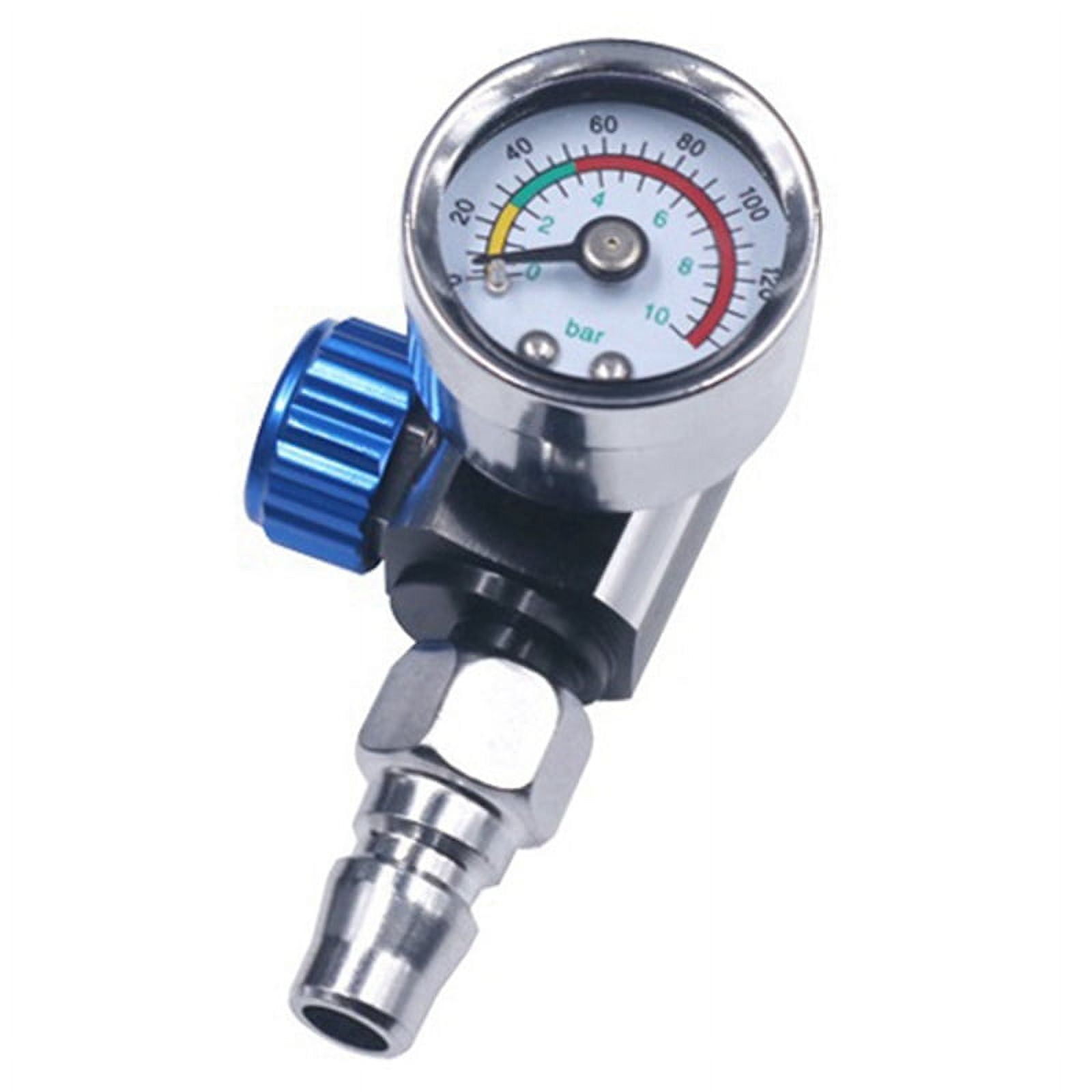 HOT! 1/4 Inch Mini Air Regulator Valve Tool Small Tail Pressure Gauge ...
