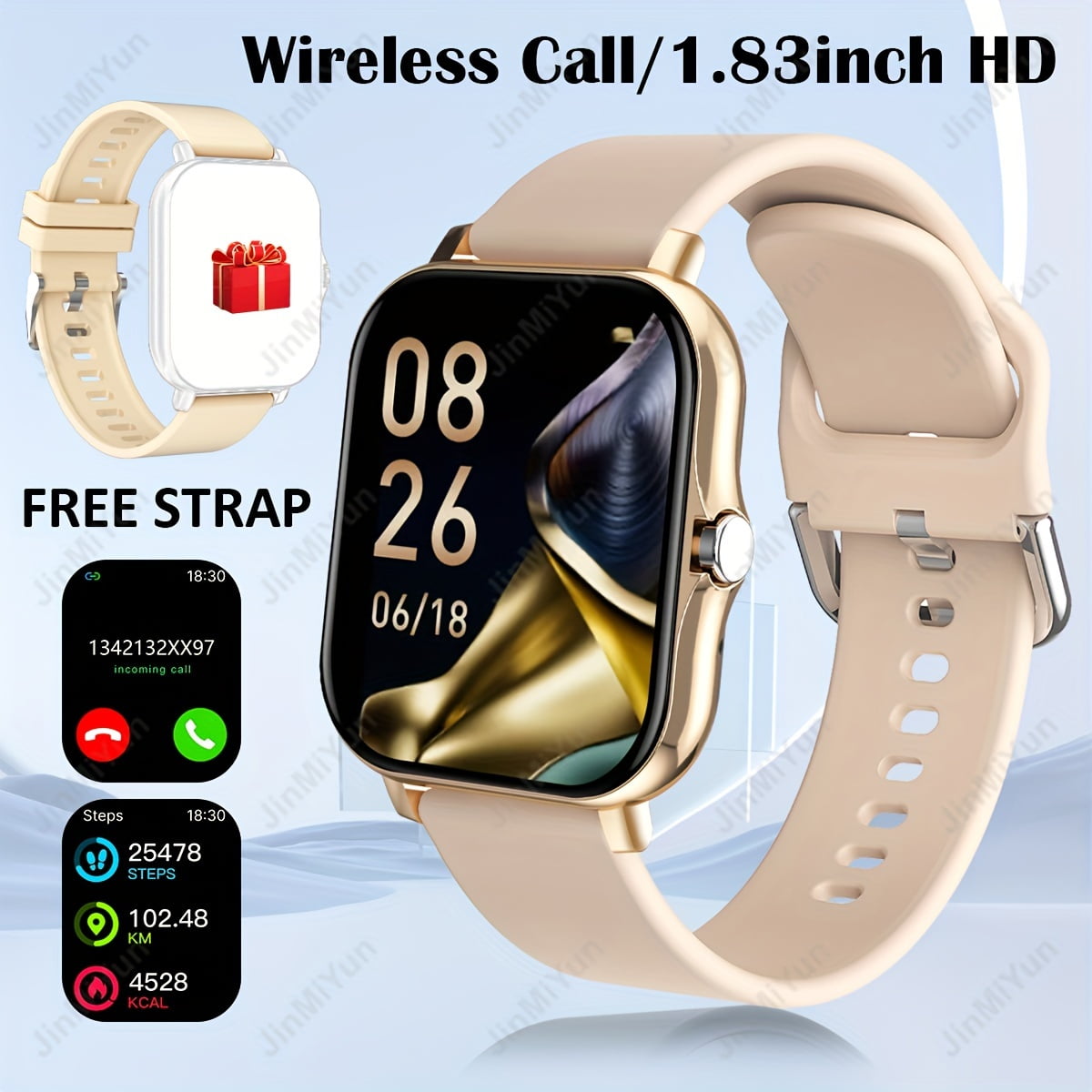 HOT 1.83 Inch Full Screen Touch Sports Smartwatch-Unisex,Wireless ...