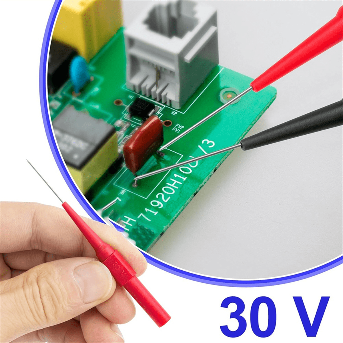 HOT! 10 Pcs Test Probe Pins, Stainless Steel Insulation Non-Destructive ...