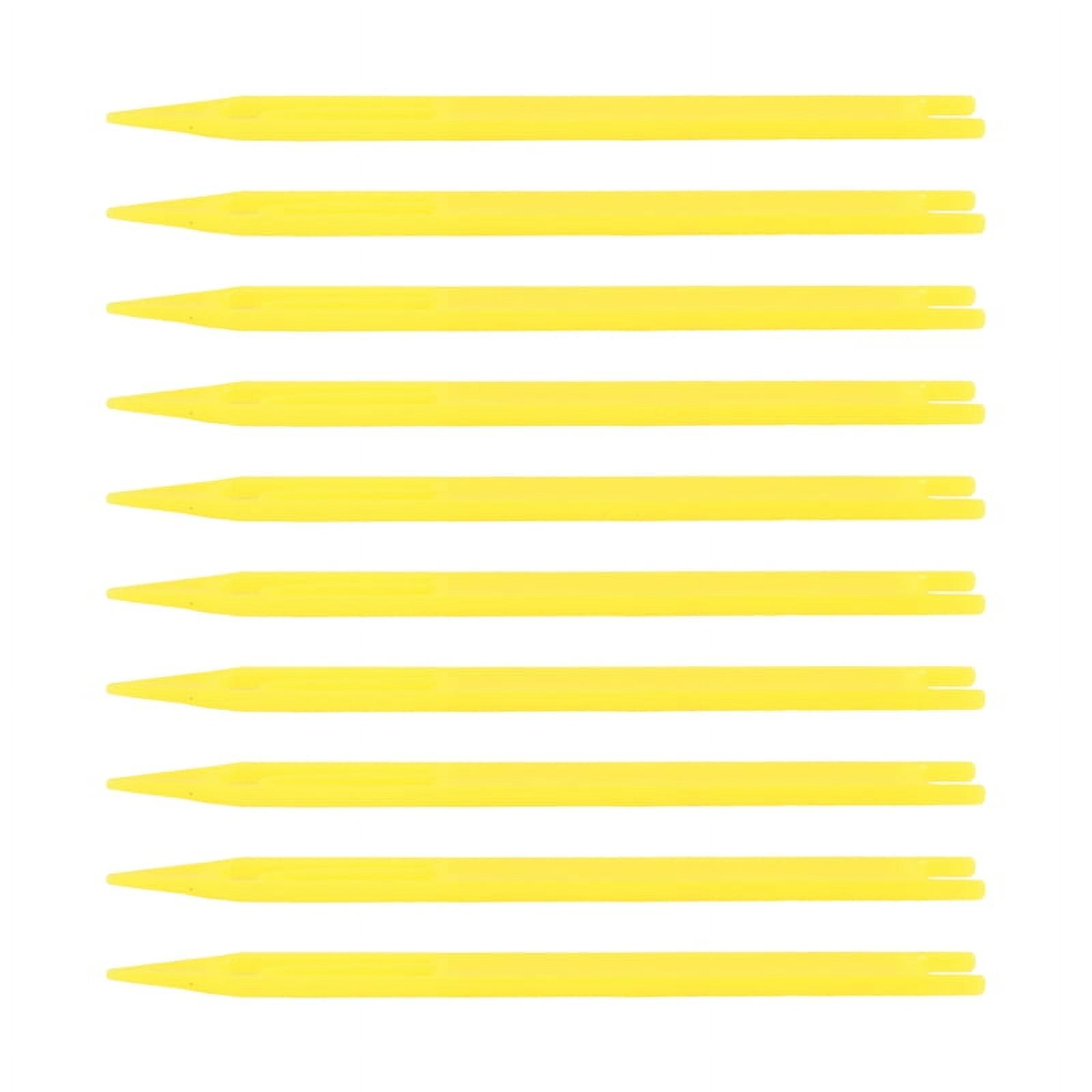 10 Pcs Yellow Plastic Fishing Net Repair Needle Shuttles Bobbin 2 ...