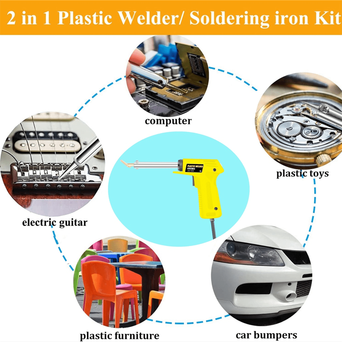 HOT! 100W-30W Plastic Welding Kit Welder Soldering Iron for Car Bumper ...