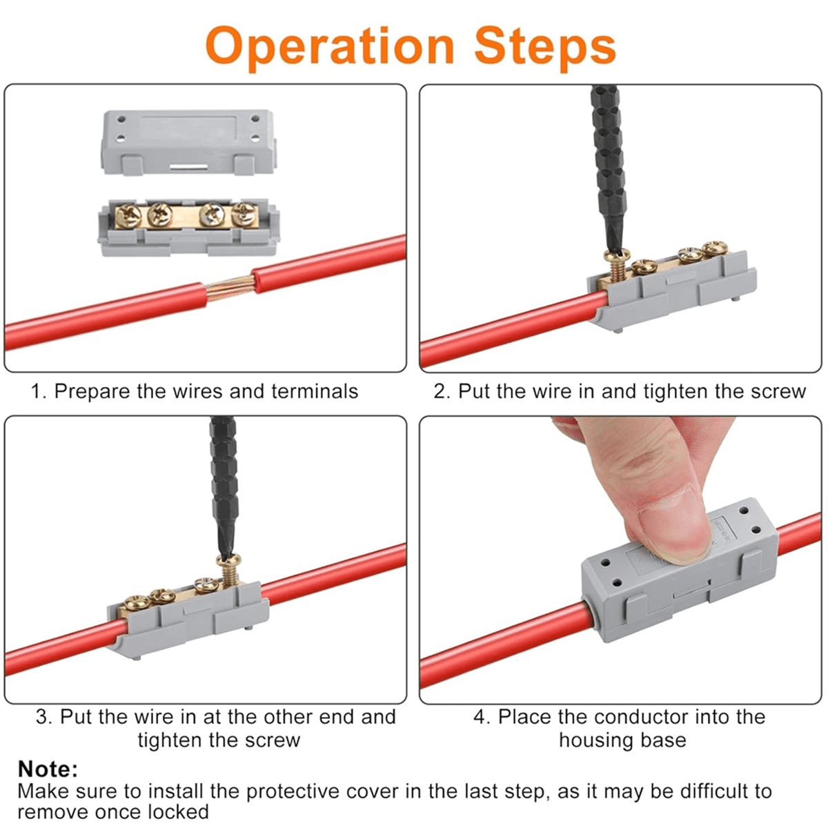 HOT! 10PCS 10 AWG Wire Connector Nut Kit, 60A Quick Wiring Connection ...