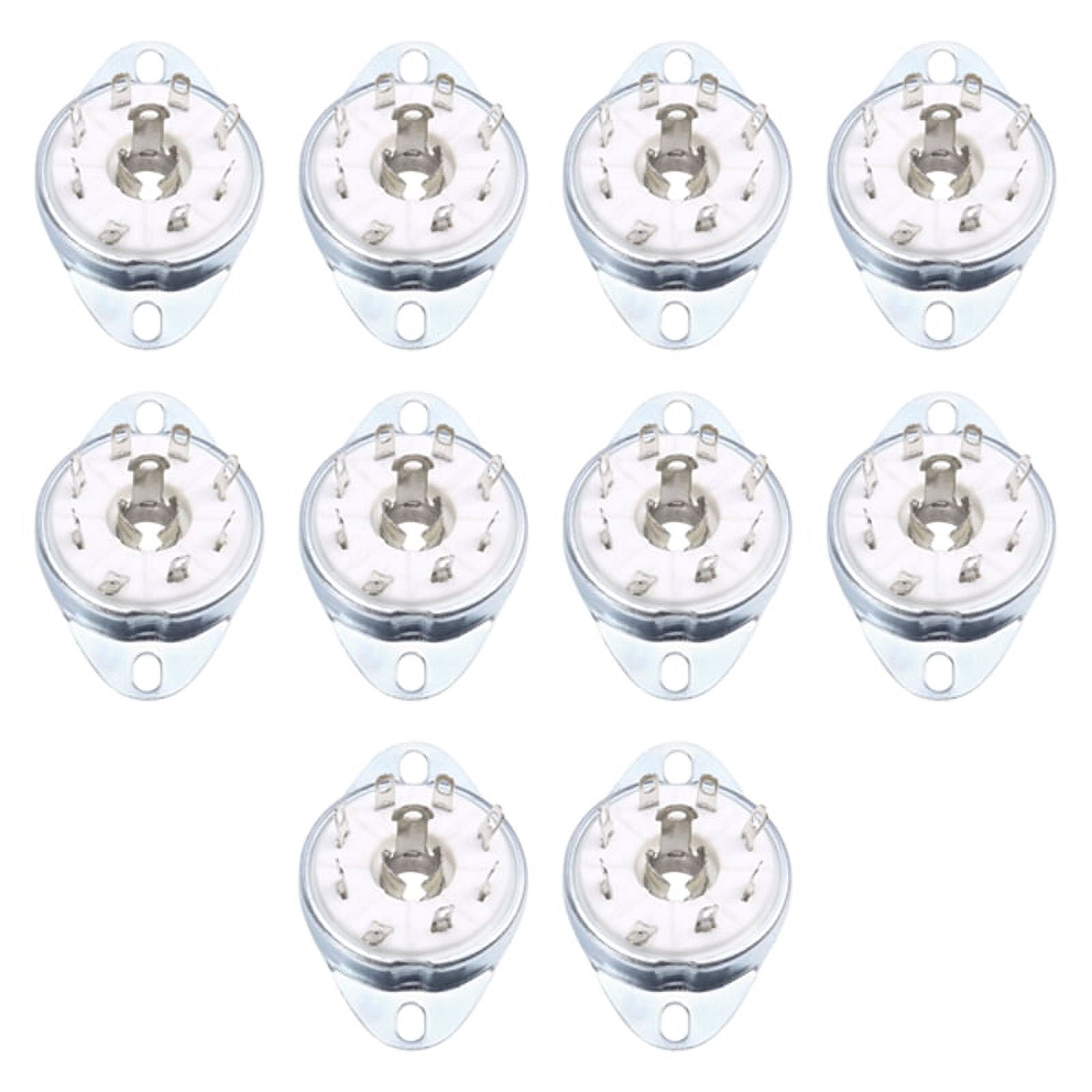 HOT 10pcs 8PIN K8A Octal Tube Socket Ceramic Valve Base for EBL21 ECH21 ...