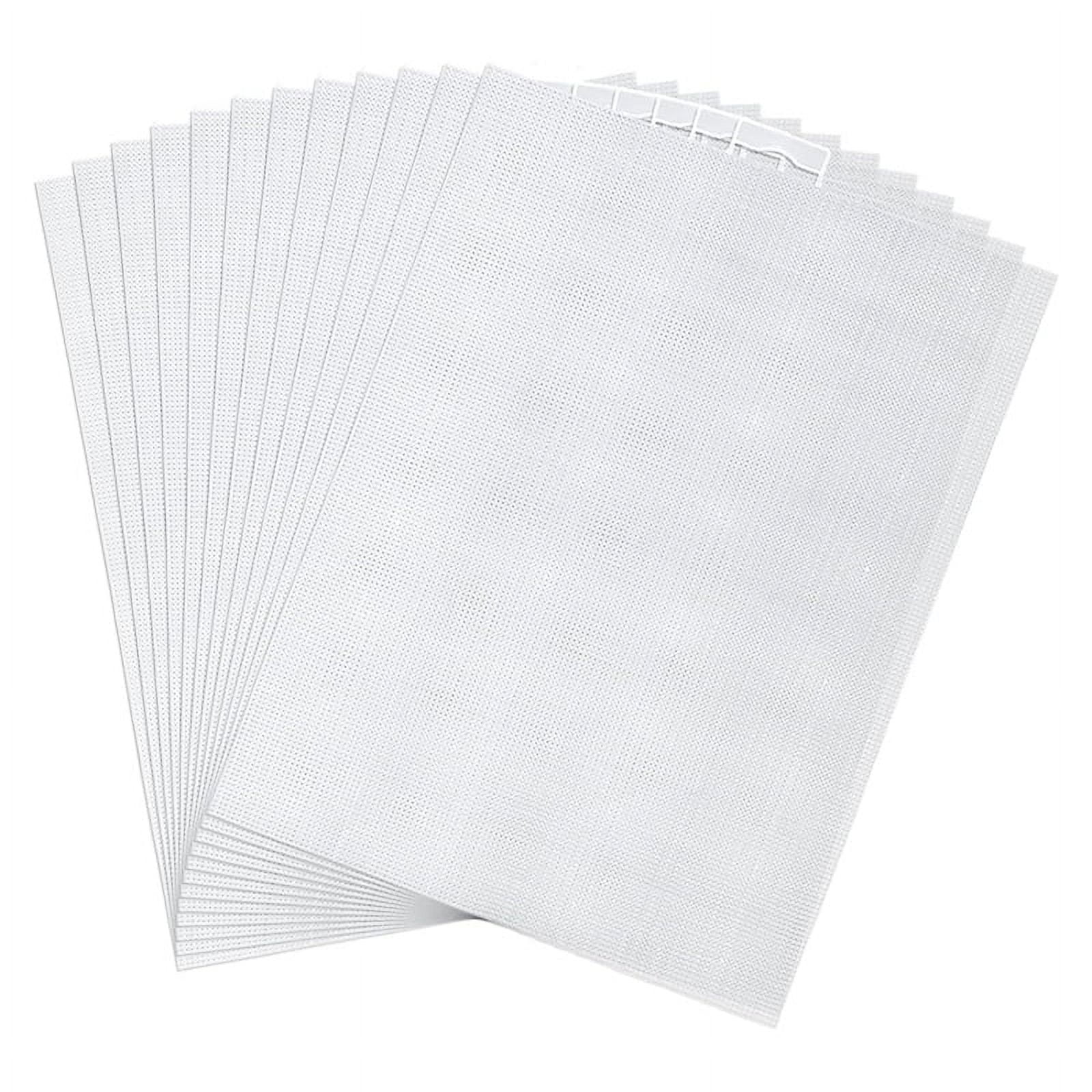 HOT 12Pcs 14 Count Plastic Mesh Canvas Sheets, 11x8.2 Inch White ...