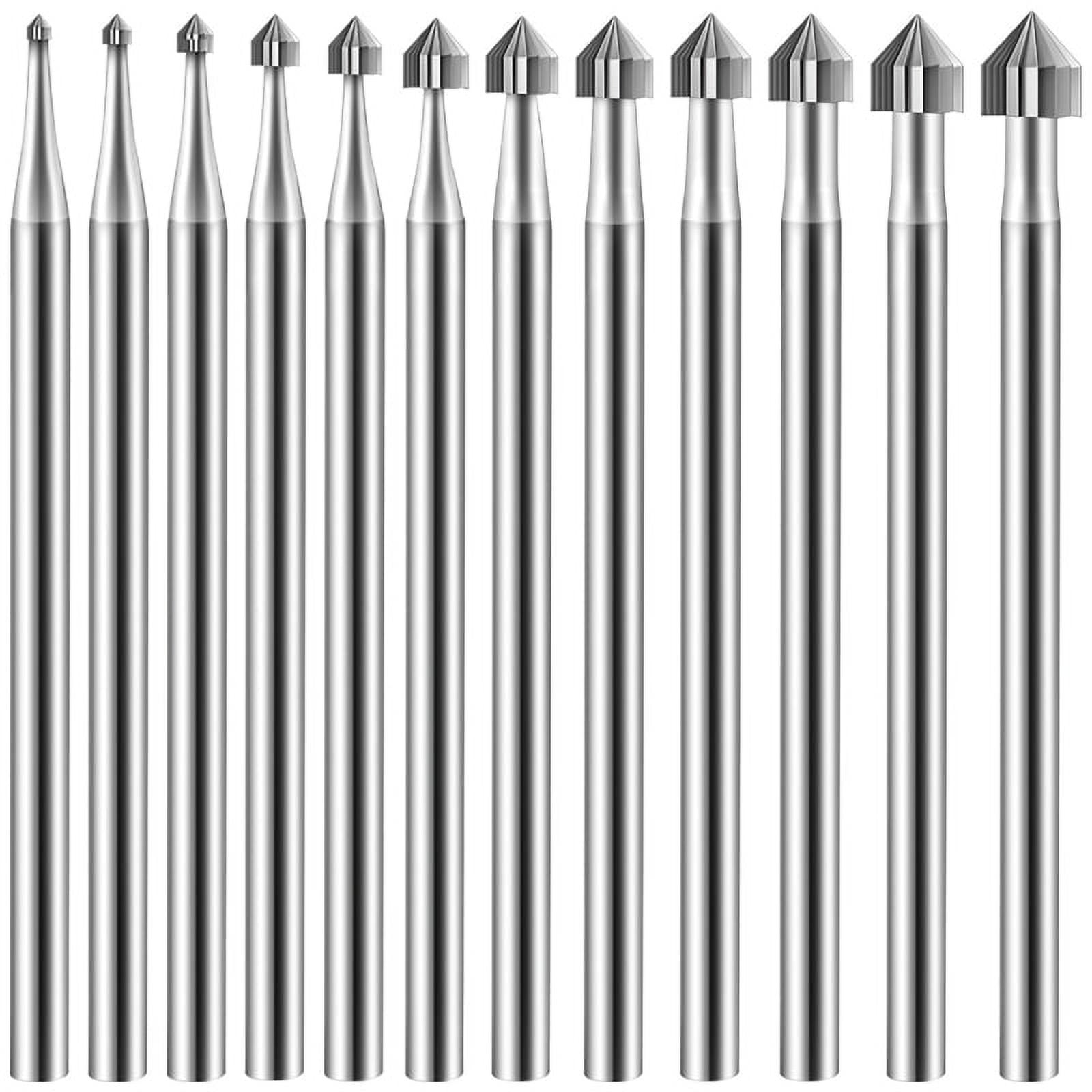 HOT 12Pcs Cylinder Cone Shape Carving Burr Sets Jewelry SetsShank ...