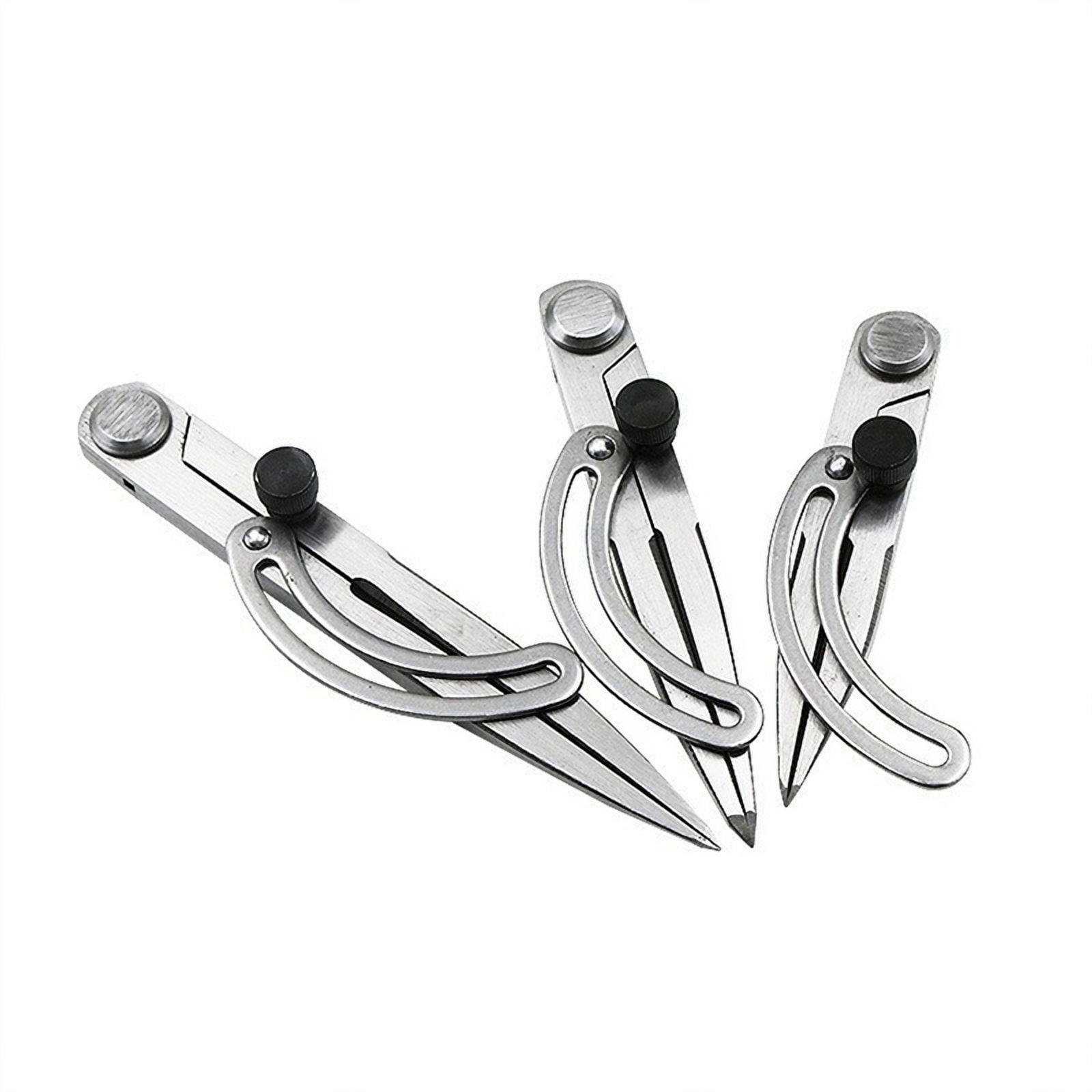 HOT! 130mm Winged Gauge Spacing Compass Woodworking Scriber Steel Edge ...