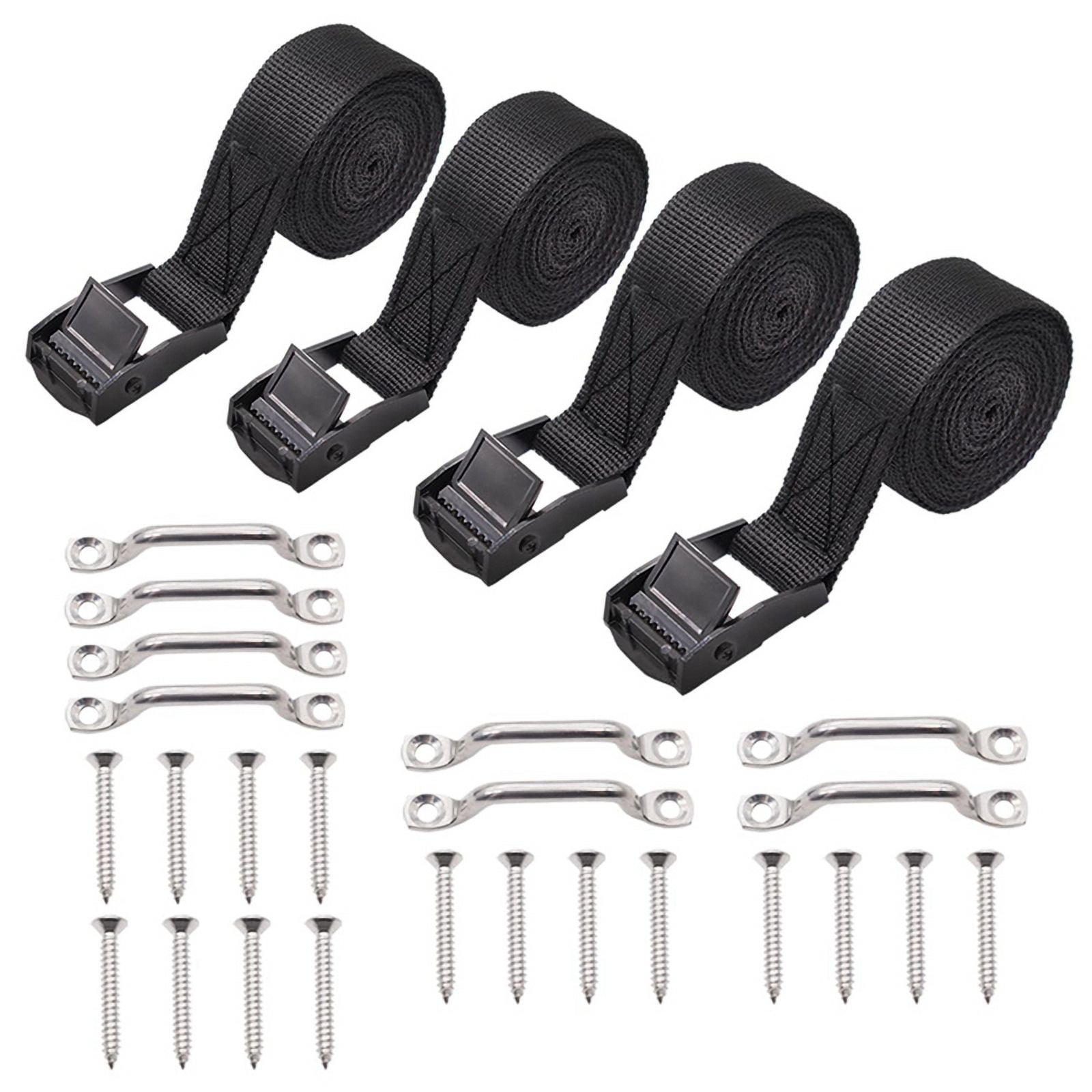 HOT! 1Inch x 4Ft Battery Tie Down Strap Kit with Stainless Steel Cam ...