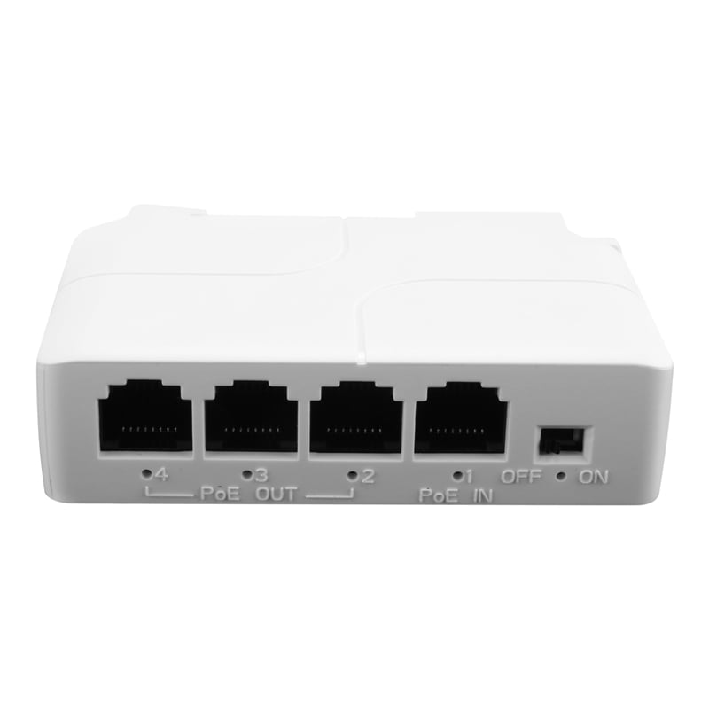 HOT! 1Pcs 4 Ports 1 to 3 Port PoE Extender Passive Cascadable IEEE802 ...