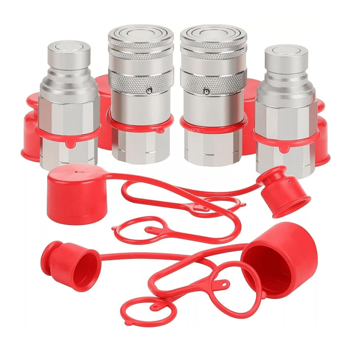 HOT 1Sets Hydraulic Quick Connect Couplers 1/2Inch SAE Flat Face for ...