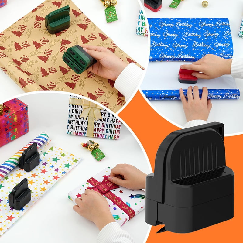 2-Pack Wrapping Paper Cutter with Wheels Straight Line Gift Wrap for ...