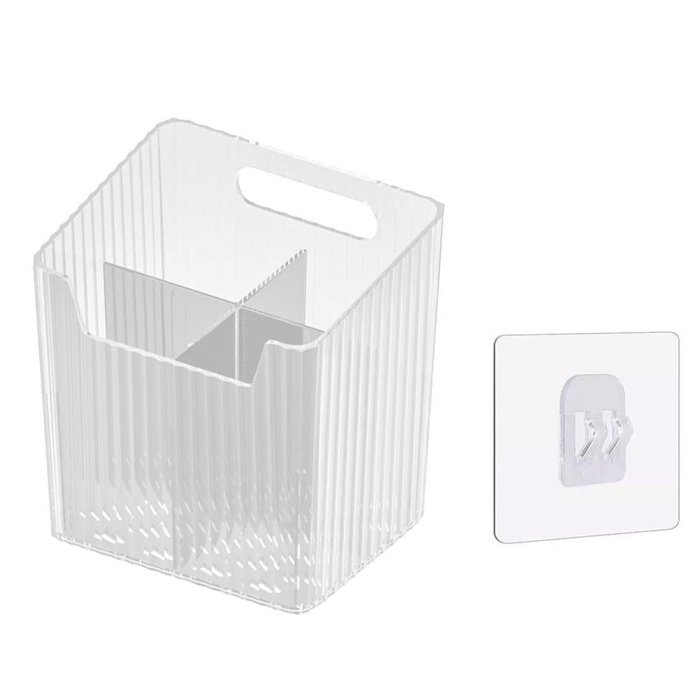HOT 2 Wall-Mounted Storage Bins - Clear Stackable Makeup Boxes M3 R1Q0 ...
