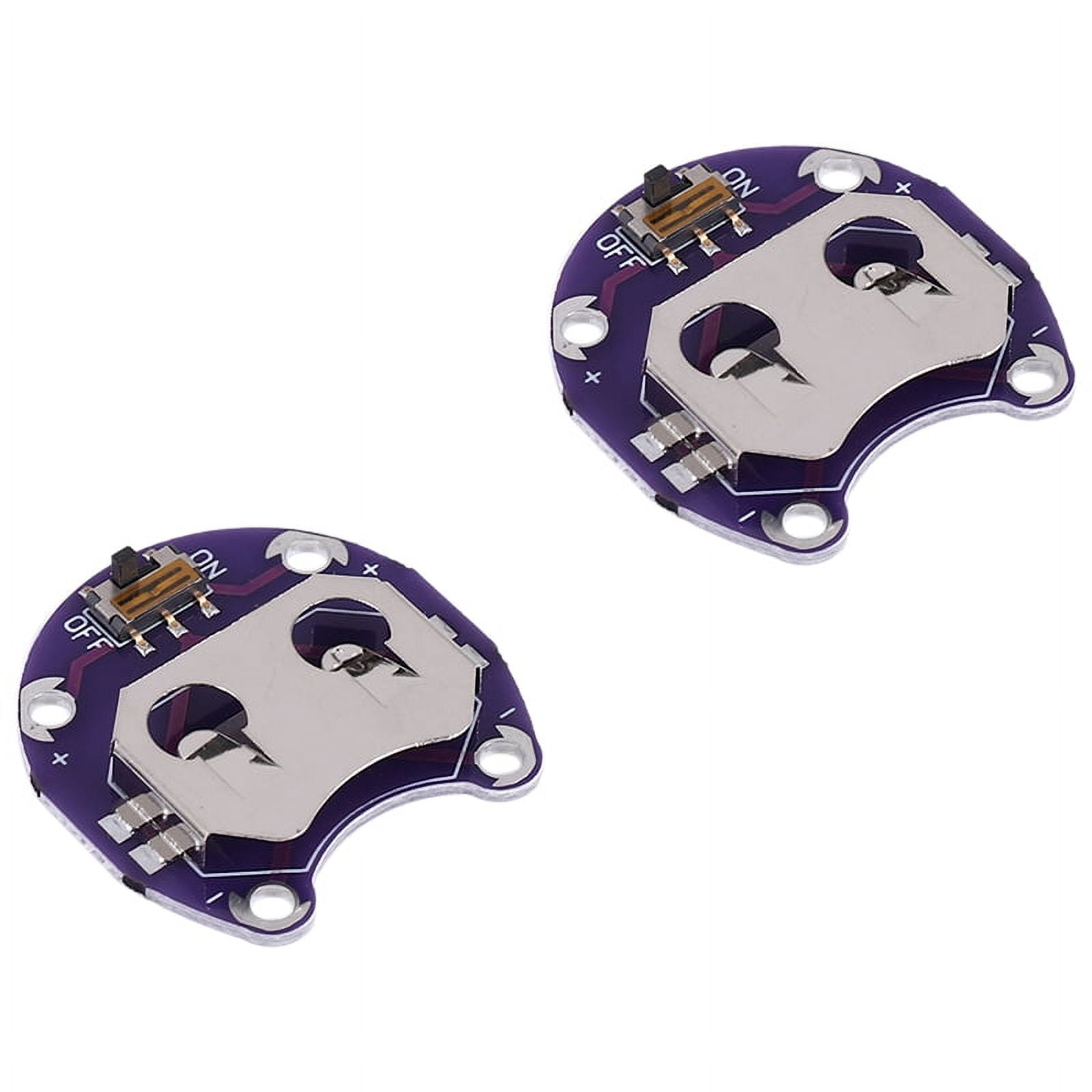 Hot 2 X Coin Cell Battery Holder For Cr2032 With Switch 2 Pcs