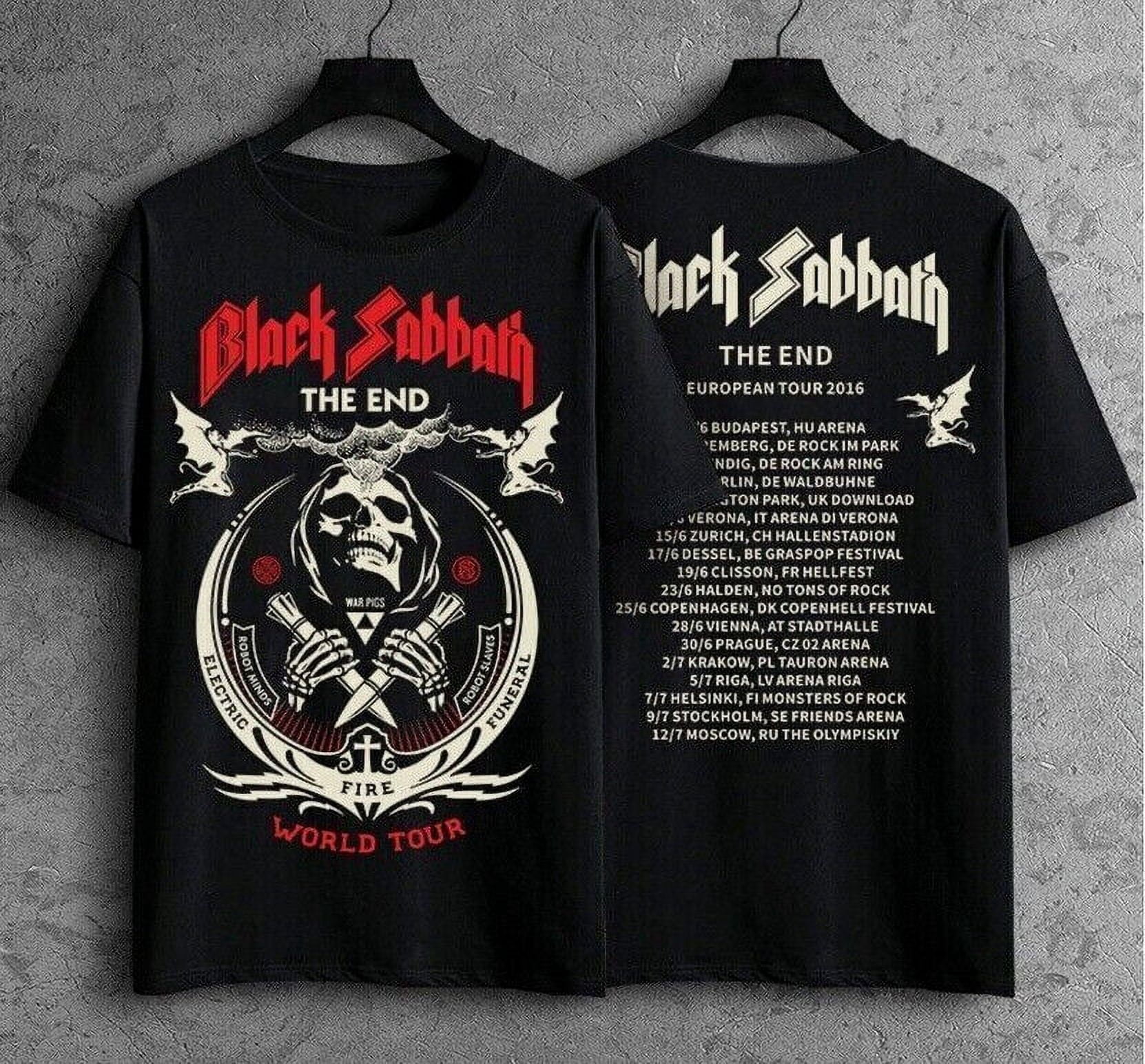 HOT! 2 sides Black Sabbath The End World Tour T-Shirt S-5XL - Walmart.com