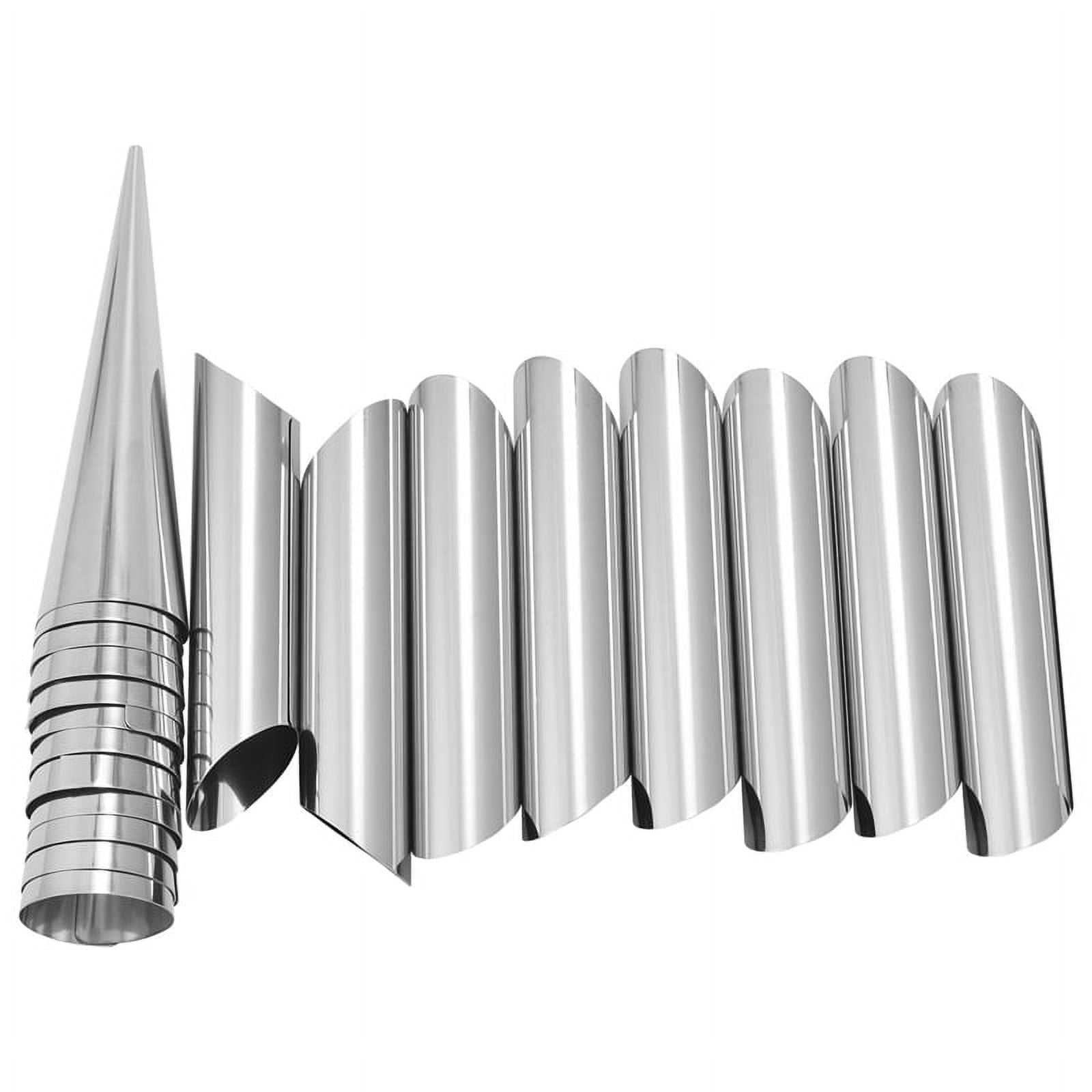 HOT! 20 Pcs Cream Horn Molds Stainless Steel Cone Tubular Shaped Mold ...