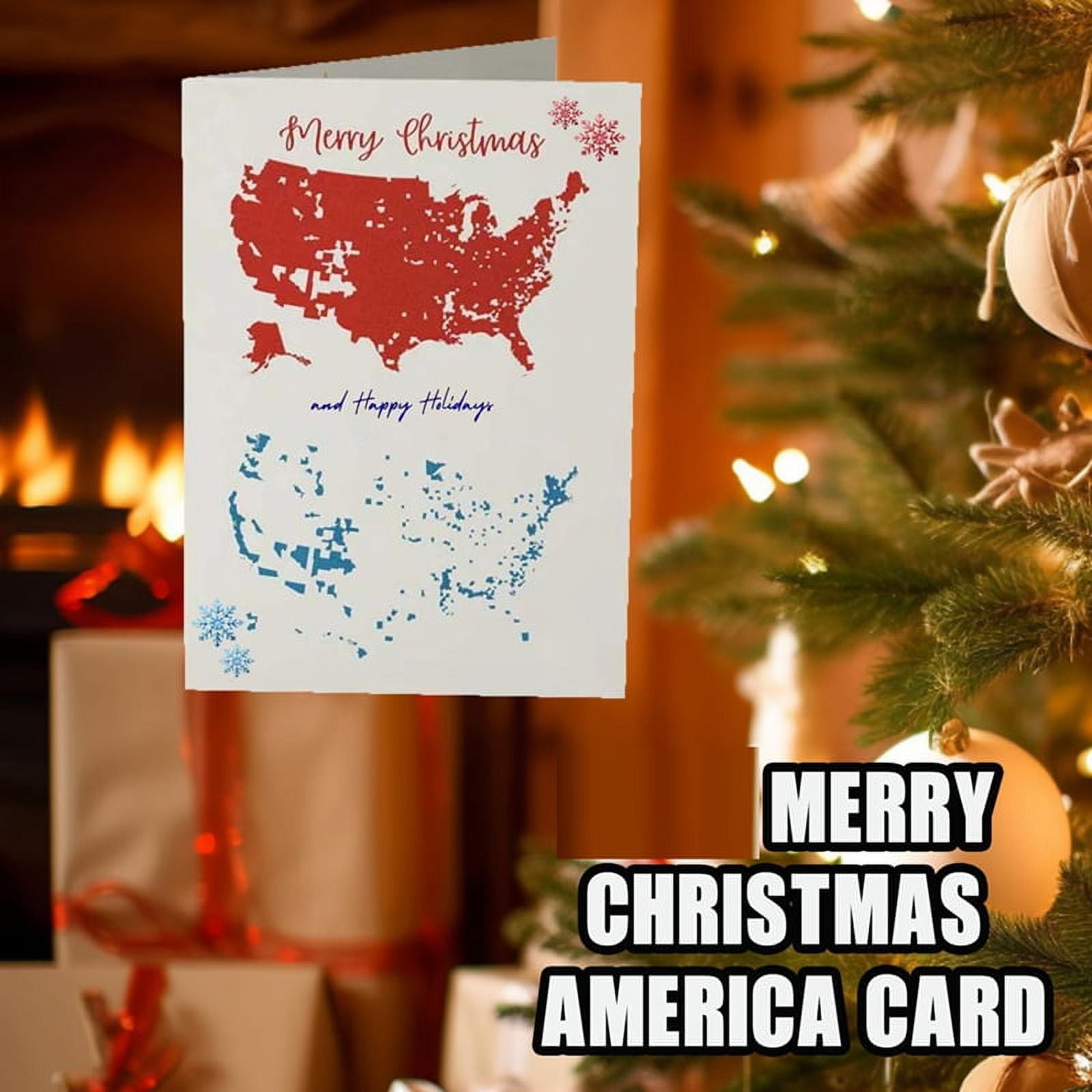 HOT 2024 Merry Christmas America Card, Funny Greeting Cards ...