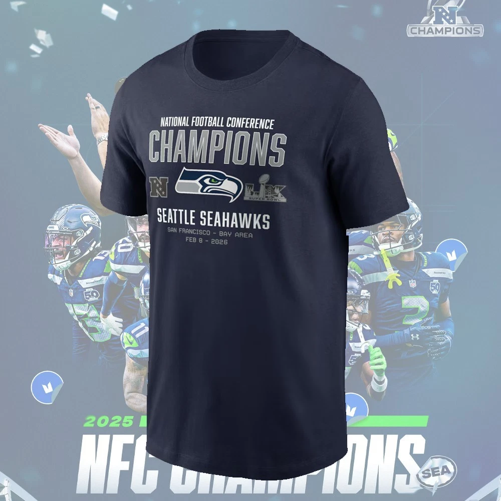HOT ! 2025 2026 Seahawks NFC Champions Collection Gift For Fans ...