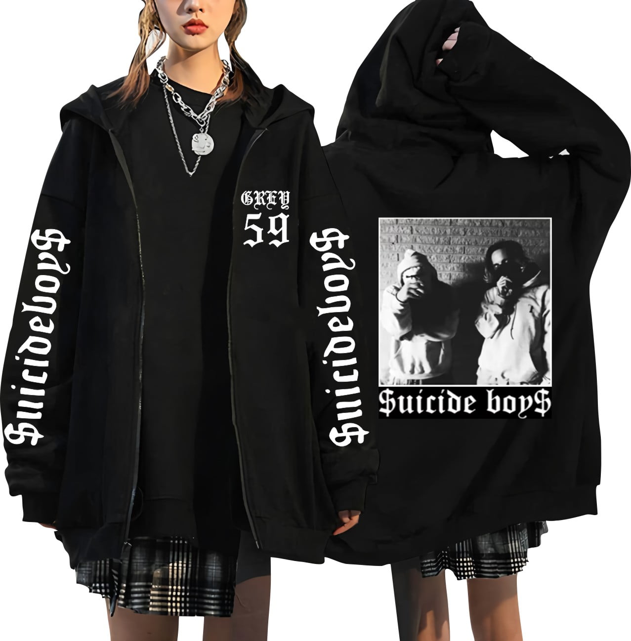 HOT 2025 Rapper Suicideboys boys 59 Merch Unisex Zip Up Hoodie Hip Hop ...