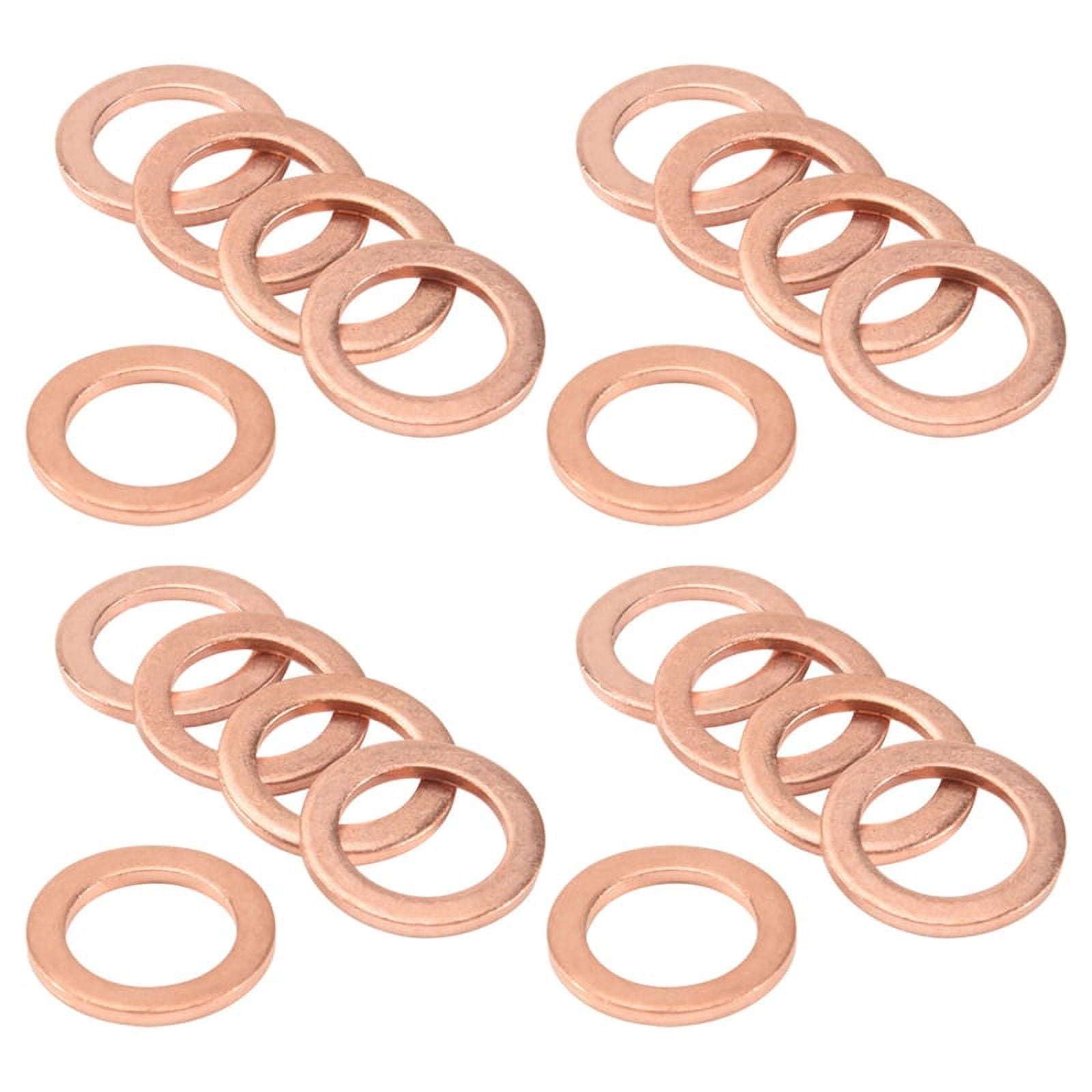 20pcs 12mm x 18mm 1.5mm Copper Flat Washer Ring Sealing Fitting ...
