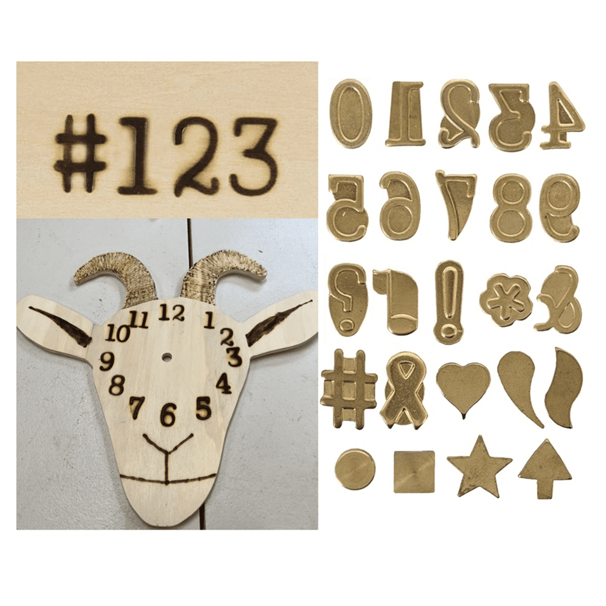 HOT! 24-Piece Hot-Stamps Uppercase Alphabet Set for Branding and ...