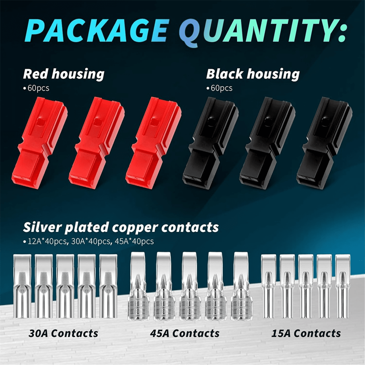 HOT! 240 Pcs 15A/30A/45 Amp Power Connectors Assortment Kit Modular ...