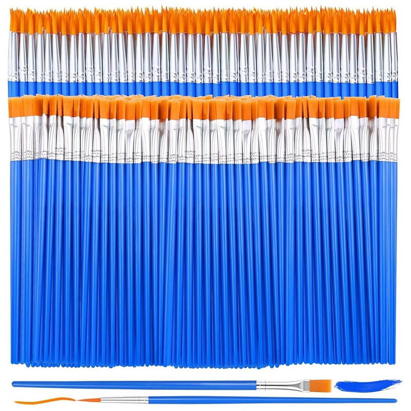 240Pcs Small Paint Brush,Flat Fine Tip Artist Brushes,Craft Brushes for ...