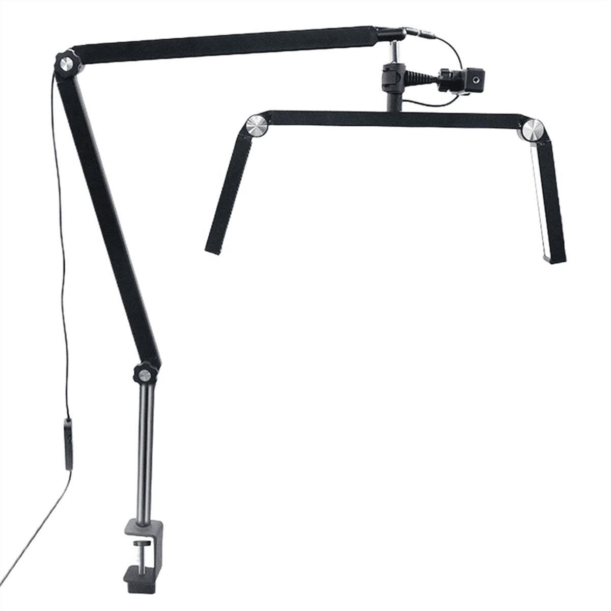 HOT 26-Inch Three-Lamp Desktop Lamp 30W Folding Cantilever Half-Moon ...