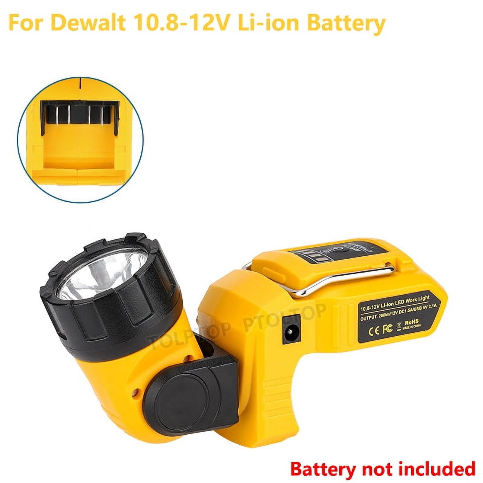 HOT 280LM Rotary Lamp Spotlight LED Work Light for Makita/Dewalt 10.8V ...