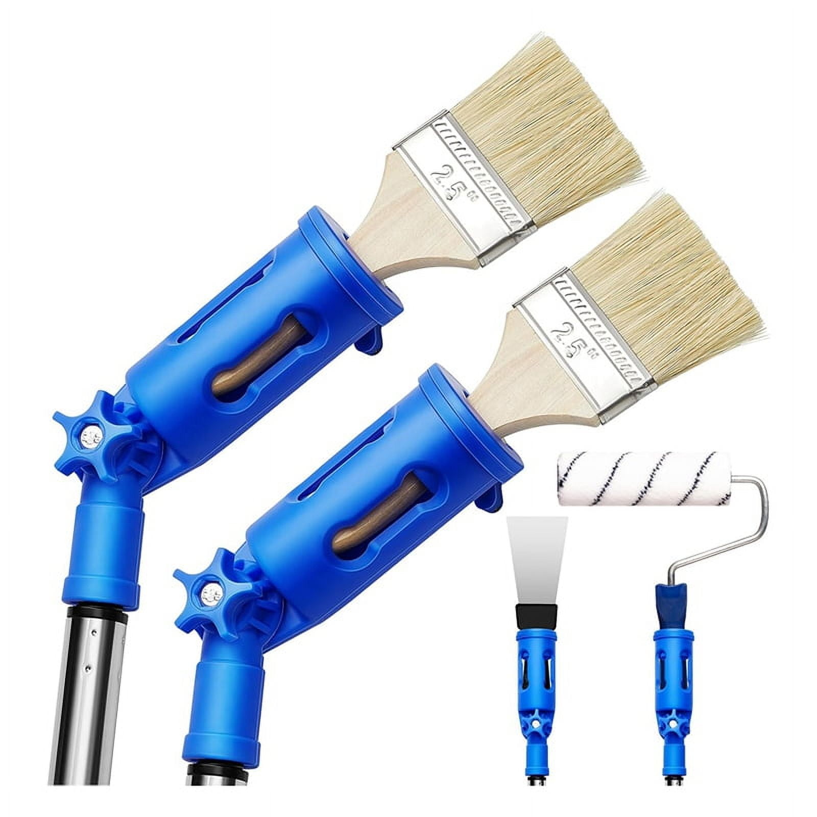 2Pc Paint Brush Extender for Walls Extension Pole Attachments Roller ...