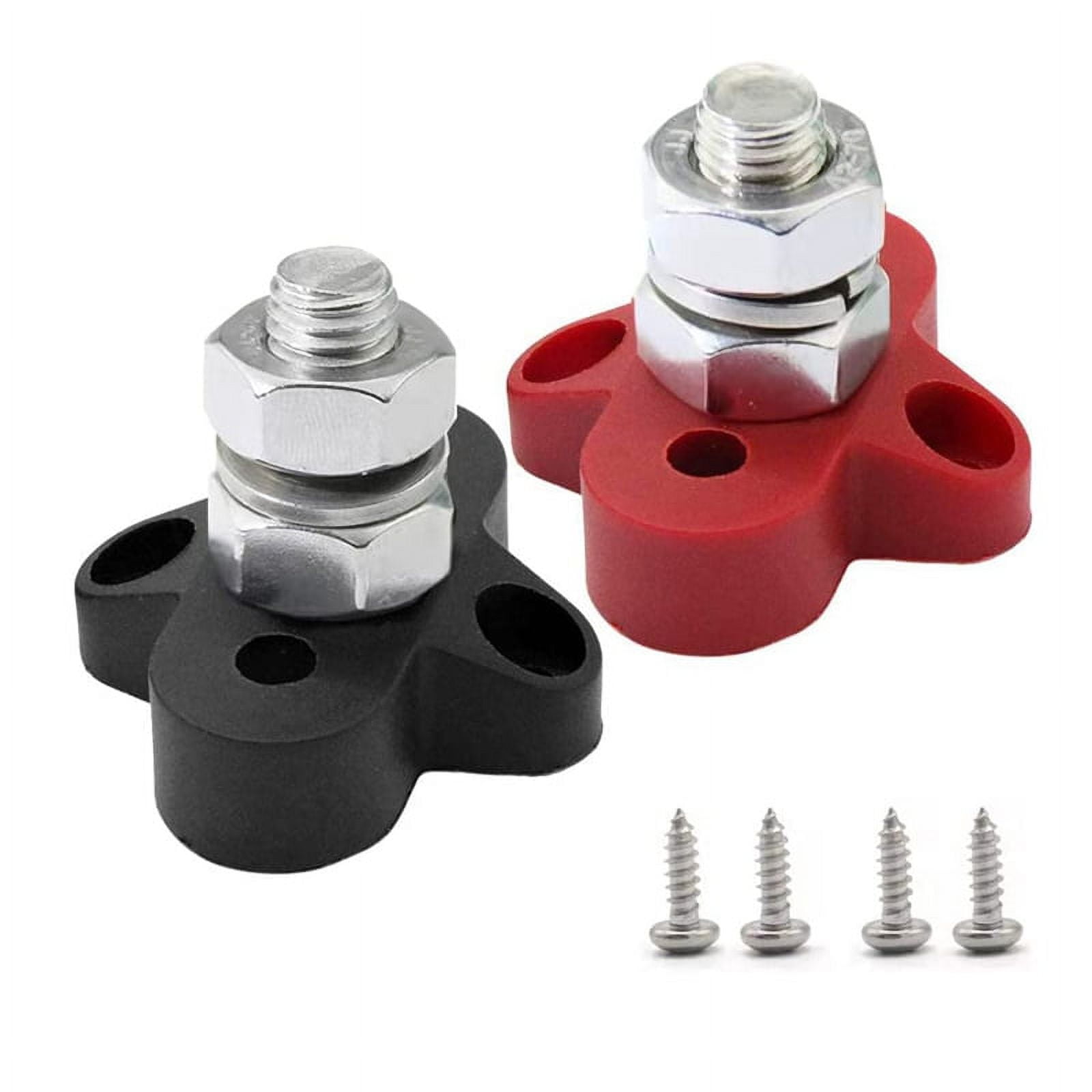 HOT! 2Pcs DC 48V 150A BusBar M10 Terminal Block Studs Battery Power ...