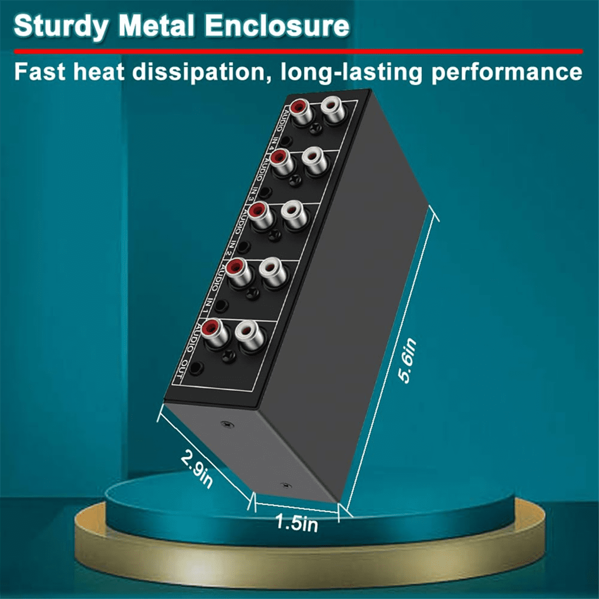 HOT! 3.5mm Aux + L/R Bi-Directional Stereo Audio Switch 4 in 1 Out A/B ...