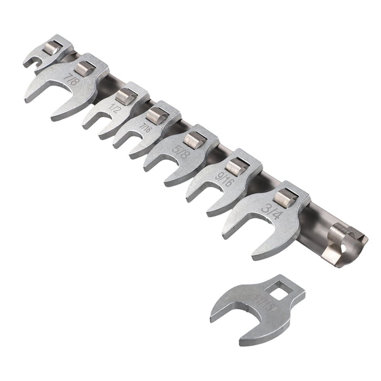 HOT! 3/8 Inches Nut Crowfoot Wrench Set Horn Heads Square Hardware Tool of Imperial Bullhorn ...