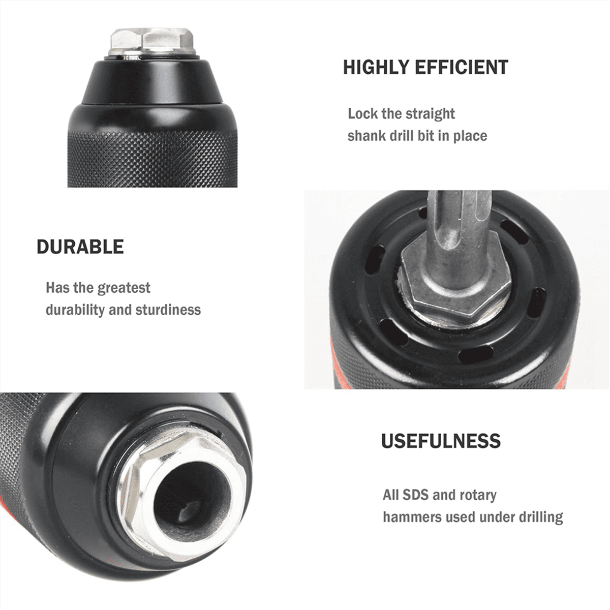 HOT! 3 JAW SDS Chuck Adapter for -Series SDS-Plus Hammers,3-Jaw 1/2 ...