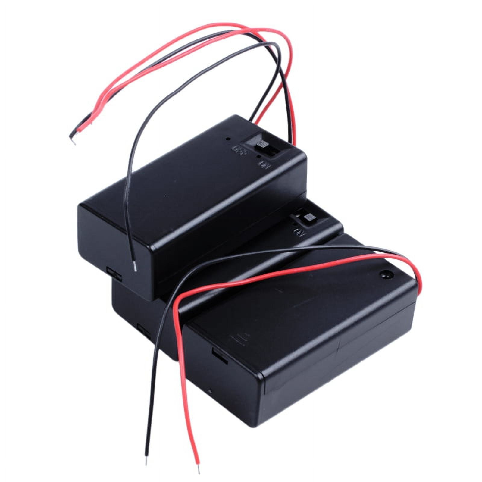 HOT! 3 Pcs Two Wire Lead On/ Switch 1 x 9V Battery Cell Case Holder ...