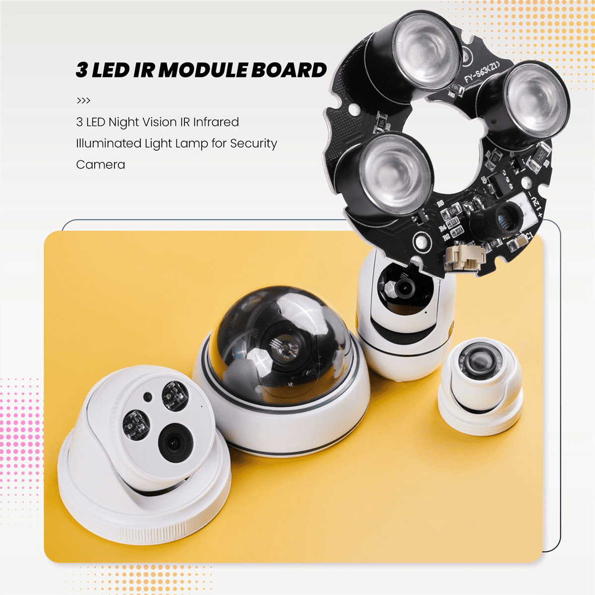 HOT! 3 array IR led Spot Light Infrared 3x LED board for CCTV cameras ...