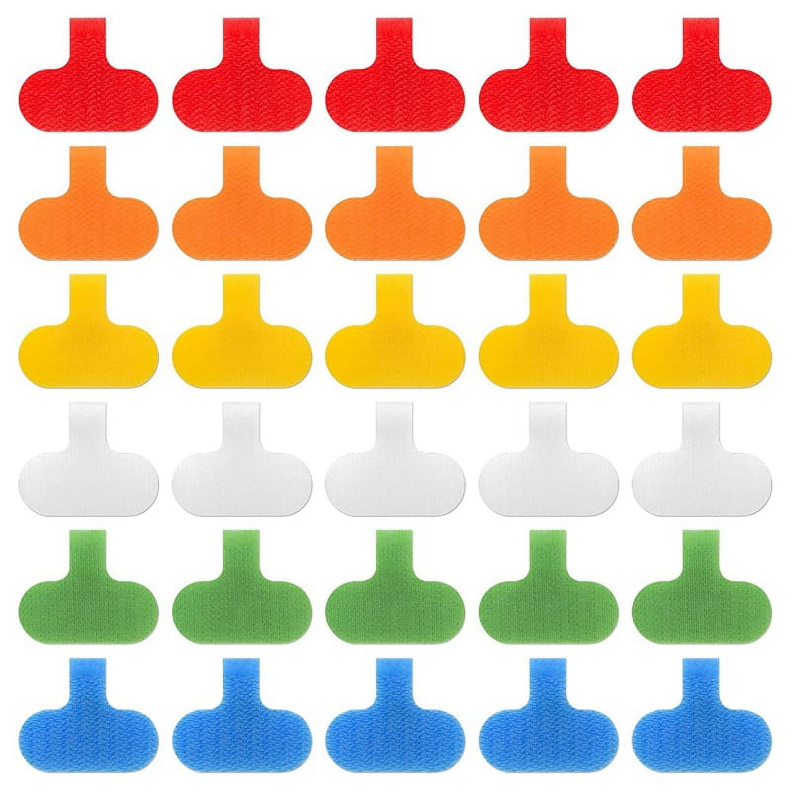 30 PCS Cable Labels, Multi-Color Reusable Wire Tags for Management and ...