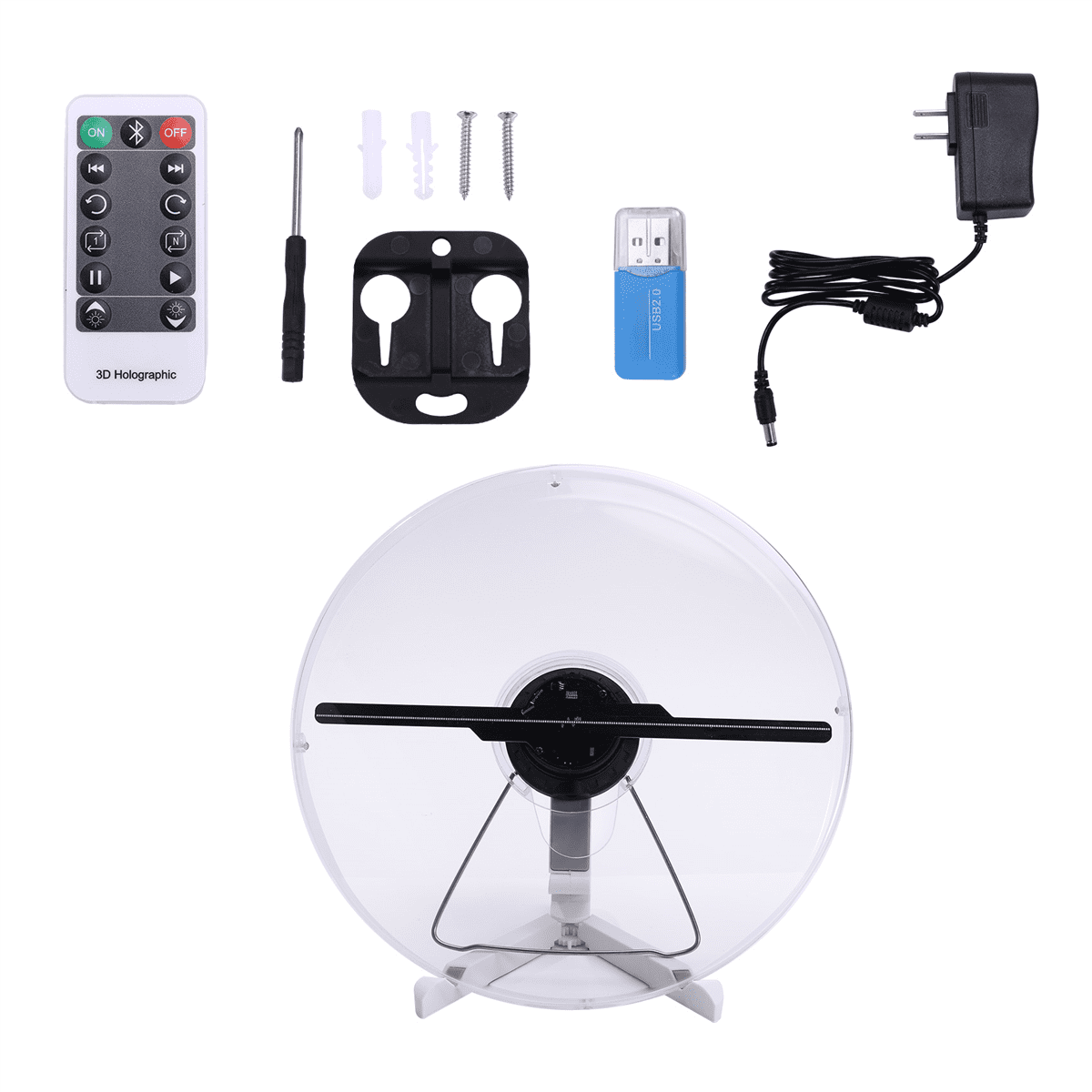 HOT! 3D Holographic Fan Screen Rotating Display Air Virtual ...