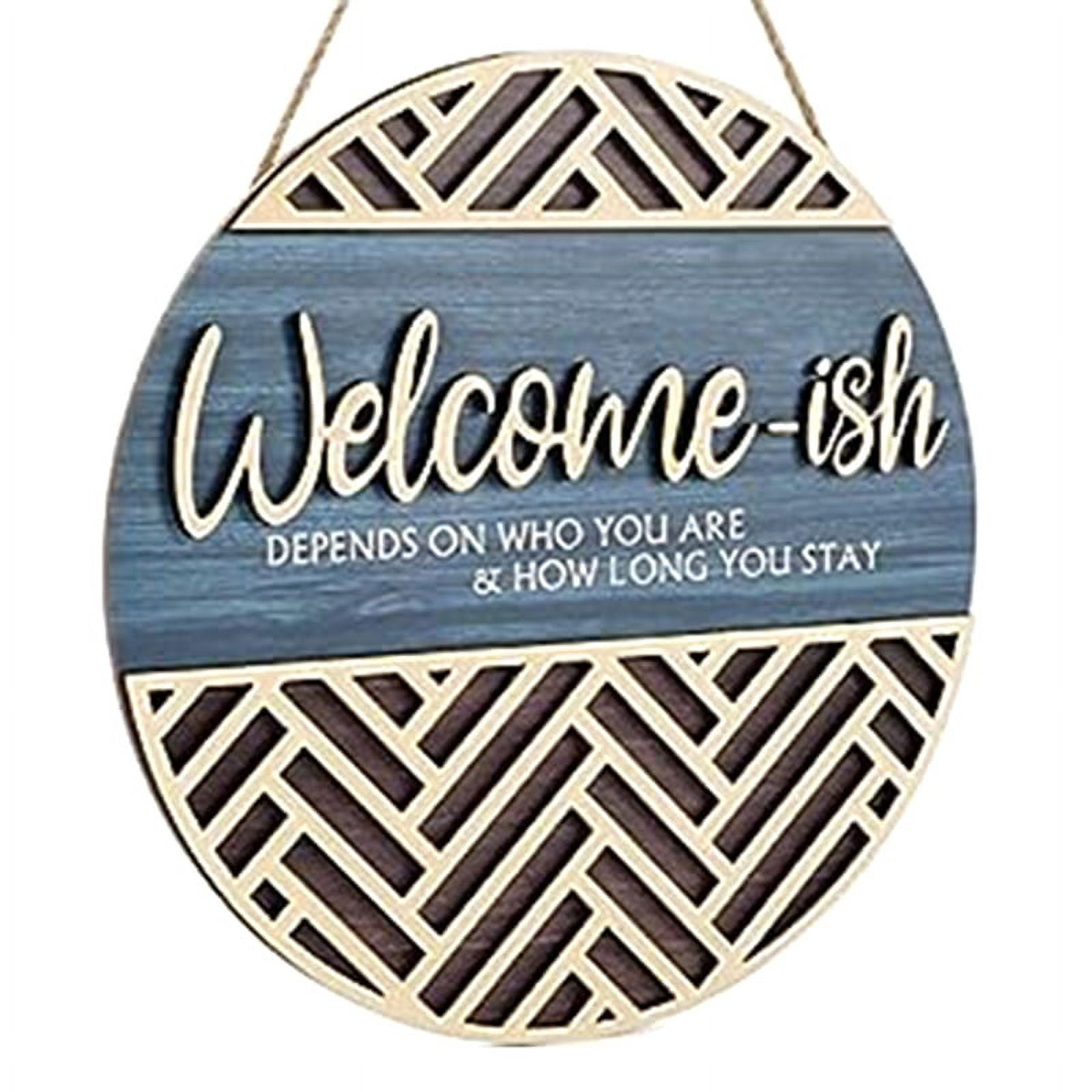 HOT! 3D Welcome Hanging Sign Plaque for Front Door Wall Decor, Funny ...
