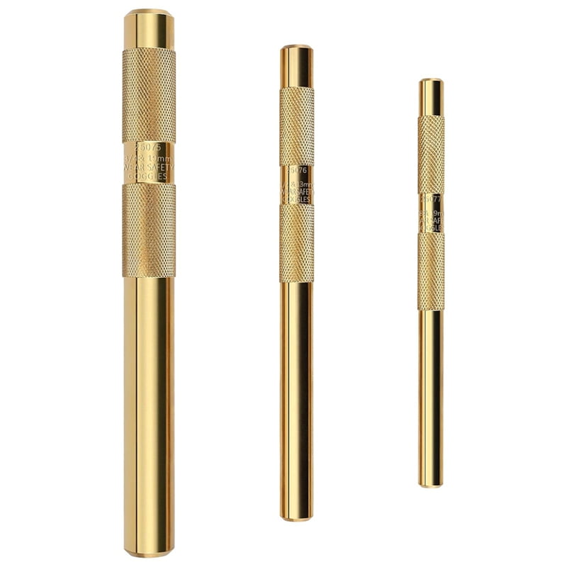 HOT 3Pcs 61360 Knurled Brass Drift Punch Set,Hand Tool Punches Tools ...