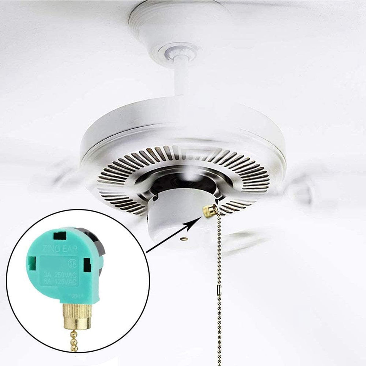 HOT! 3Pcs ZE-268S6 Ceiling Fan Switch 3 Speed 4 Wire for Fans and Wall ...
