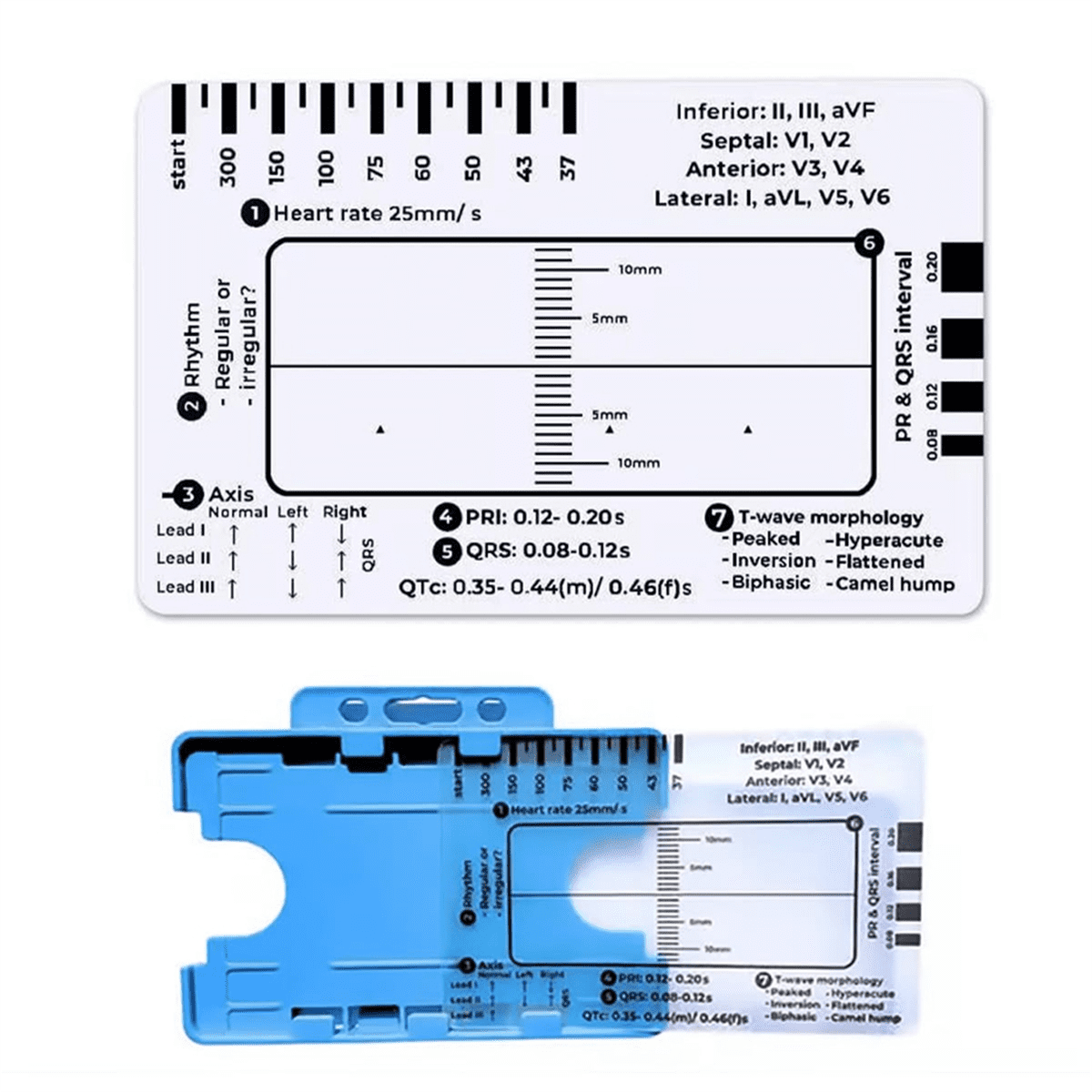 HOT! 3pc ECG 7 Step Ruler,ECG Ruler for ECG/EKG Interpretation ...
